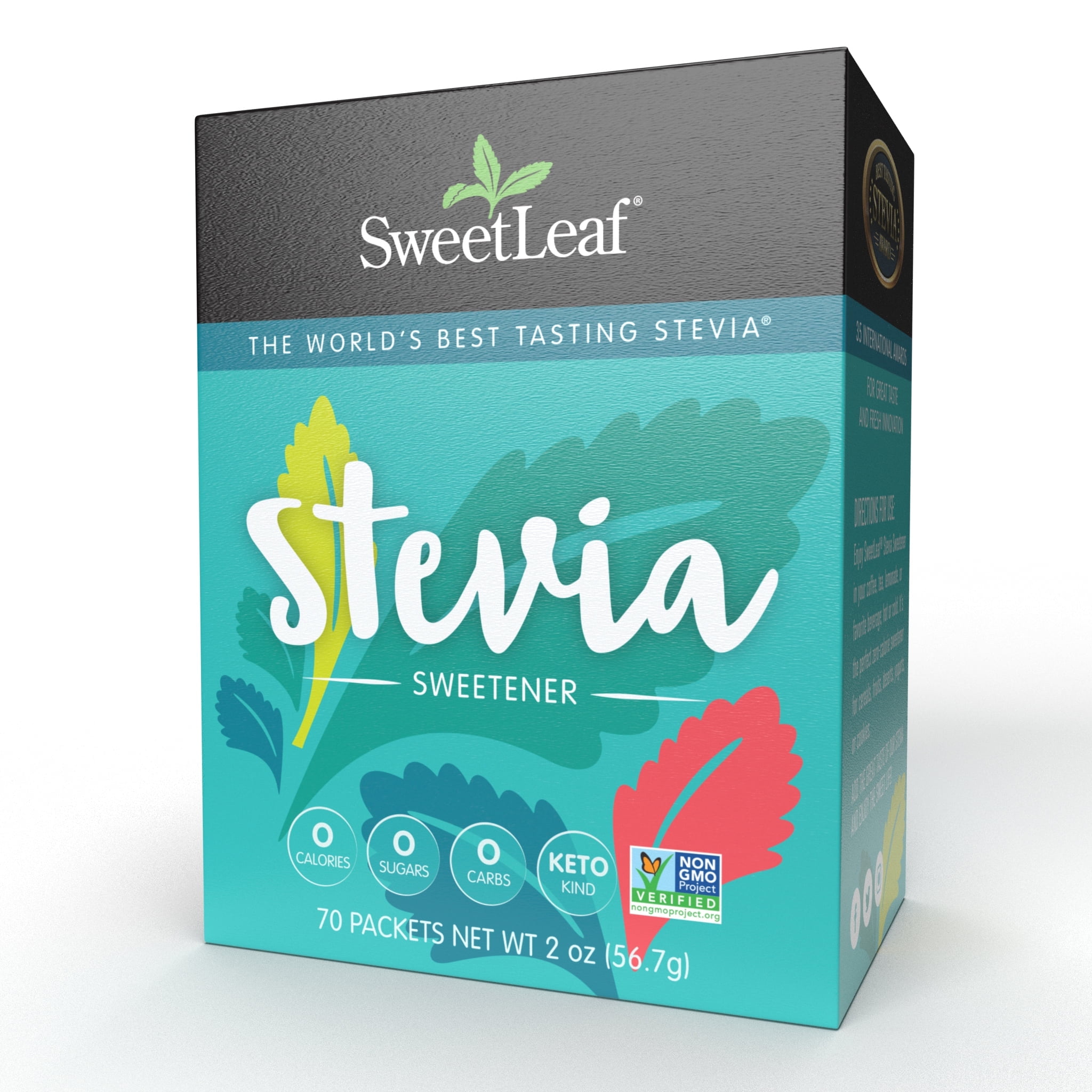 Wisdom Natural SweetLeaf Pure Stevia Extract Sweetener, 70 Packets - Walmart.com