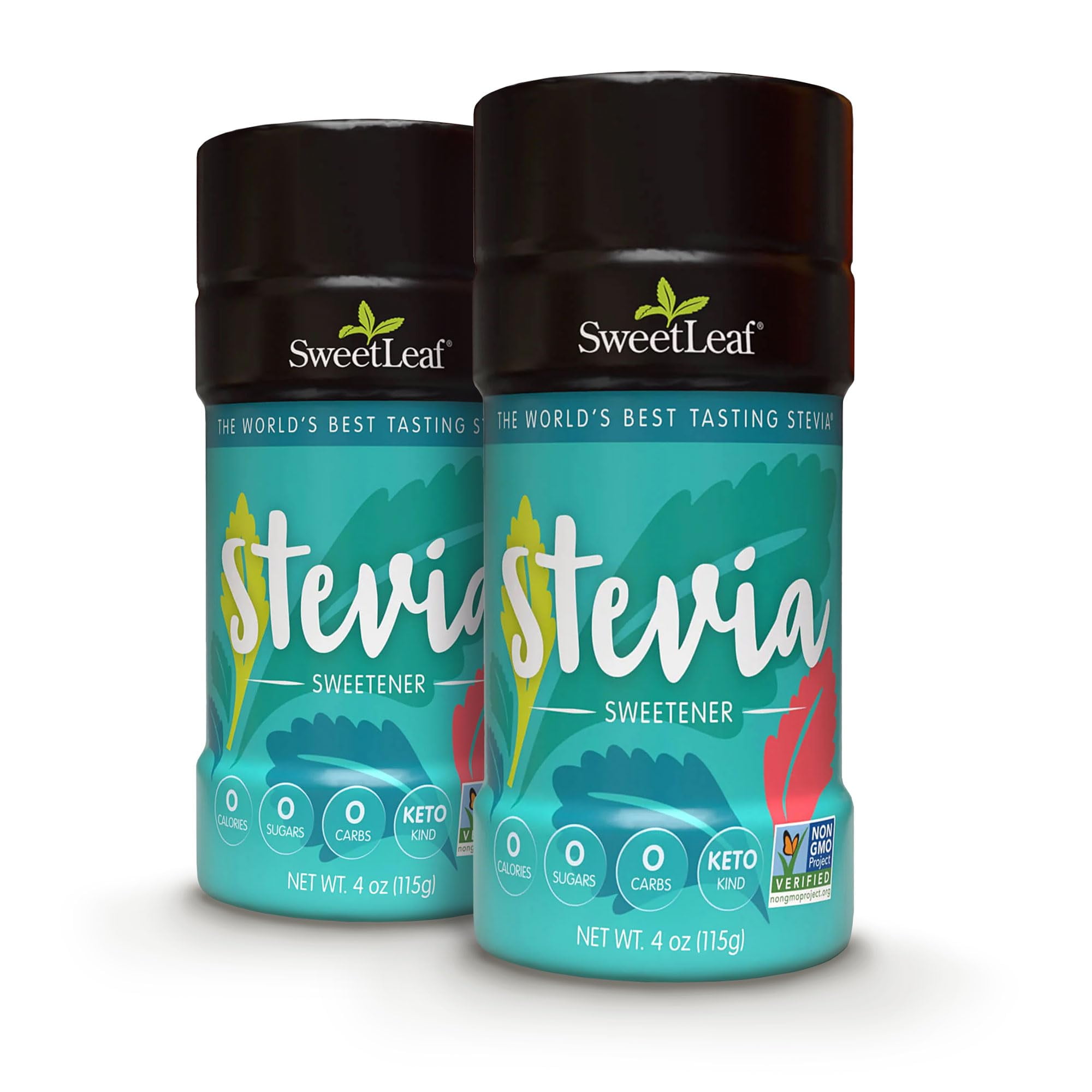 SweetLeaf Stevia Powder Shaker DEF29 Jar 4 Oz Ea (Pack of 2) - Walmart.com