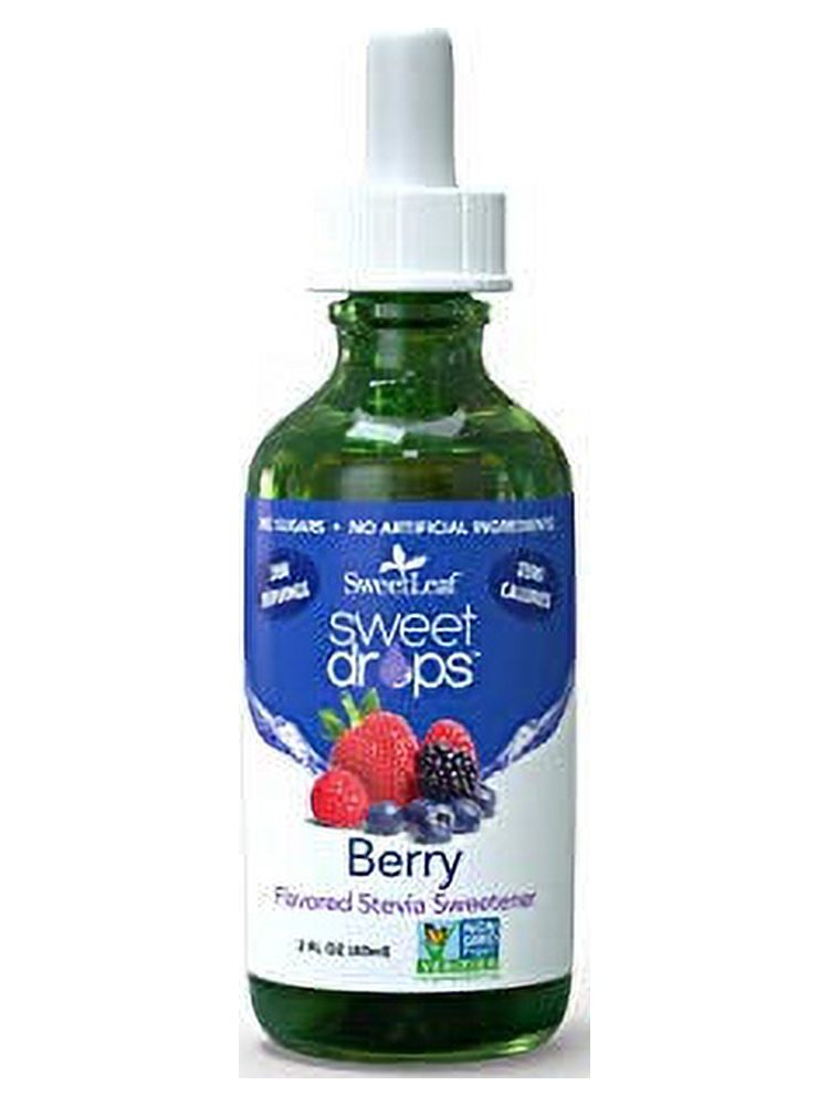 SweetLeaf Liquid Fruit Berry Flavored Sugar Free Stevia Sweetener, 2oz ...