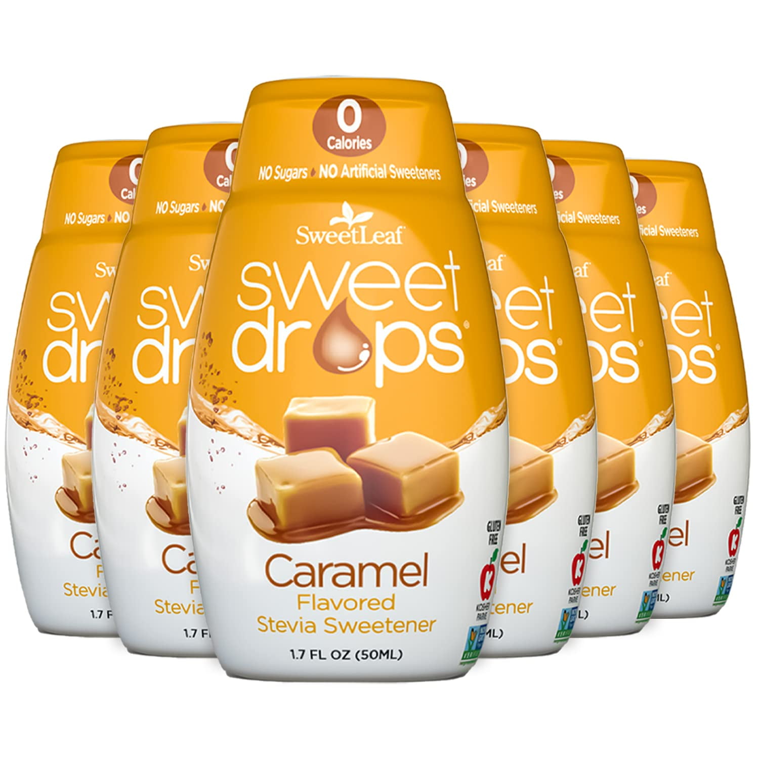 SweetLeaf, Sweet Drops Caramel Liquid Sweetener, 1.7 Fl Oz, Pack of 6 ...