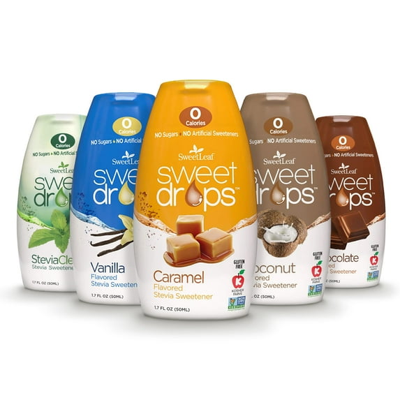 SweetLeaf Sweet Drops - GGA1 Flavored Liquid Sweetener, Extract, Zero ...