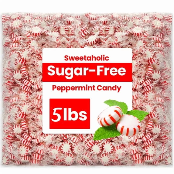 Sweetaholic Sugar Free Starlight BCF26 Peppermint Candy | 5 Pound (400 ...