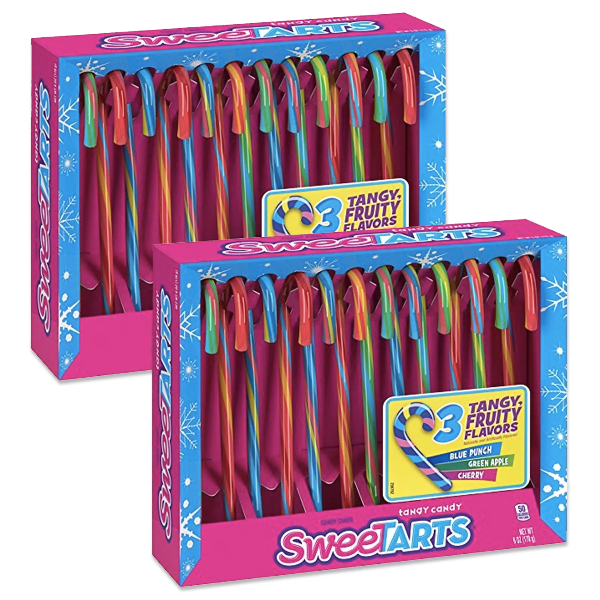 Sweetarts Candy Canes 24 Pack of Christmas Candy Canes, Candy Cane ...