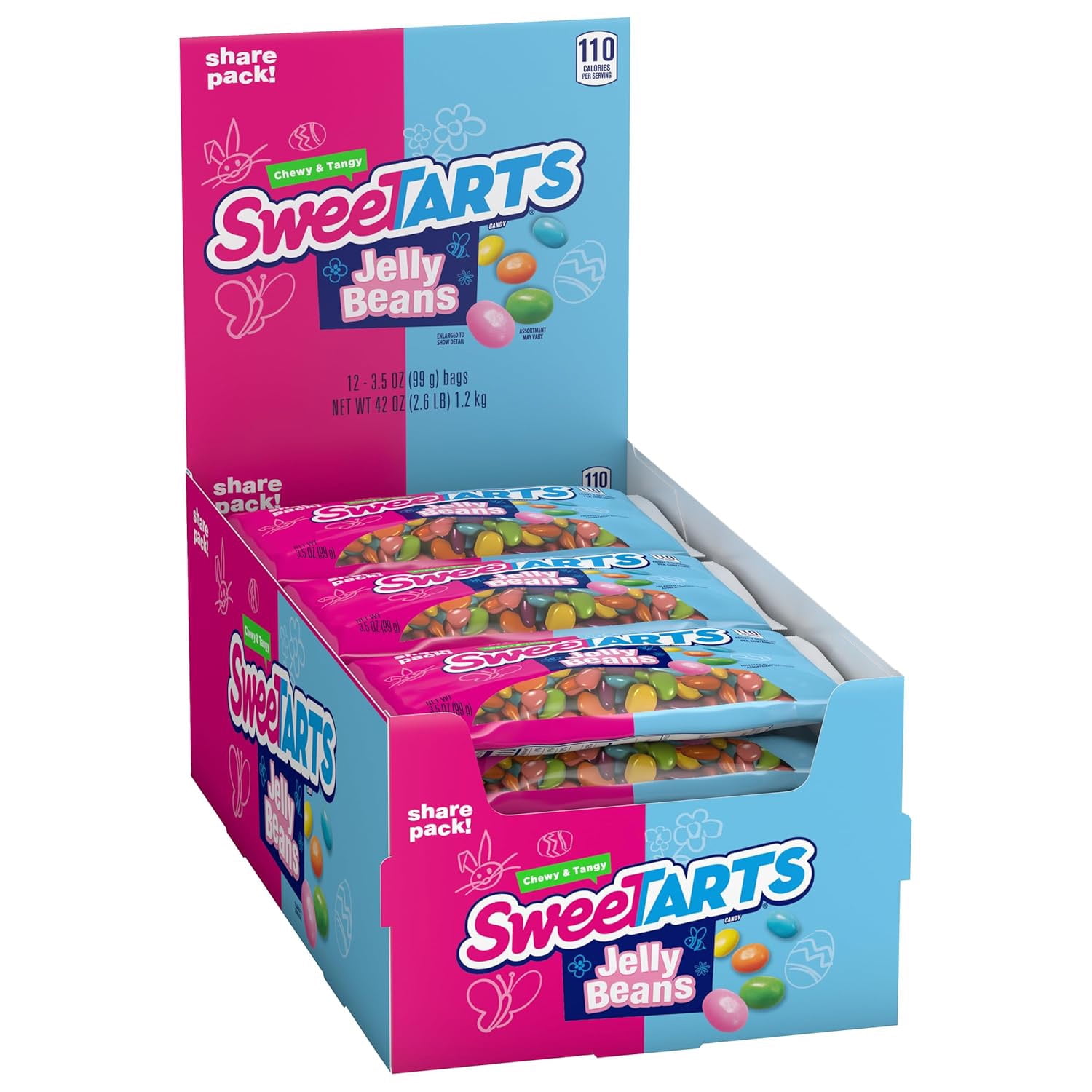 Sweetarts Jelly Beans Candy Share Pack! Easter 12 - 3.5 oz Bags ...
