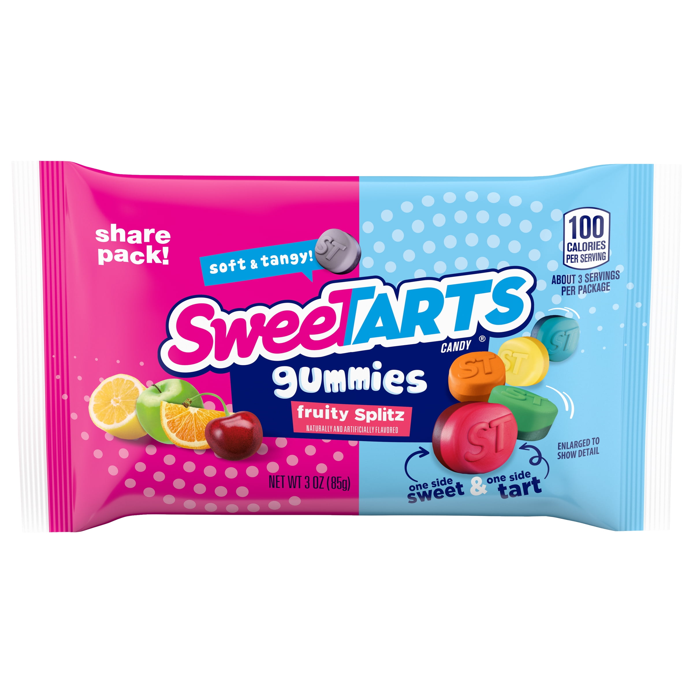 Sweetarts Gummies Fruity Splitz 3 Oz - Walmart.com