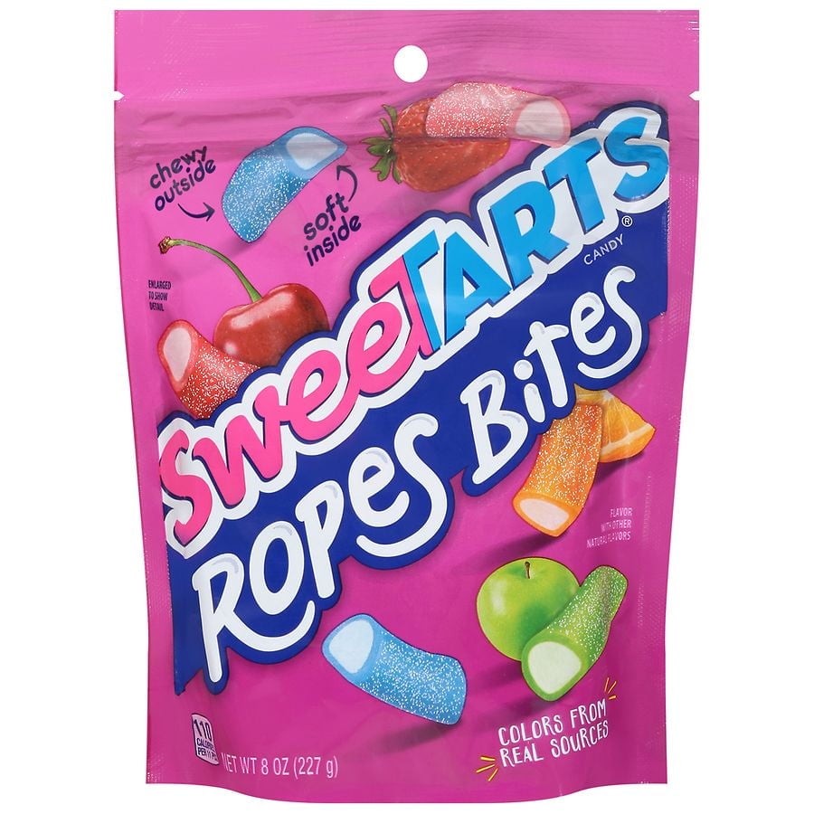 Sweetarts Ropes Bites Candy Fruit 8.0 oz Pack of 2 - Walmart.com