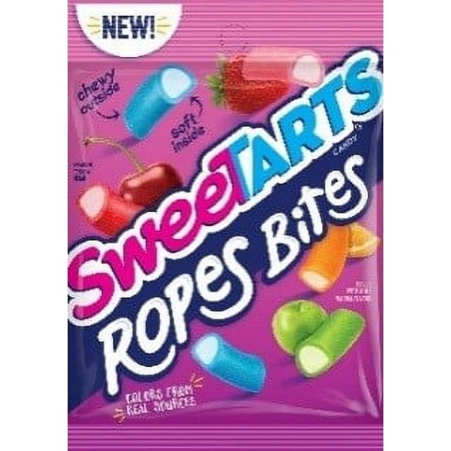 Sweetarts Ropes Soft & Chewy Bites Assorted Fruity Flavors 5.25oz ...