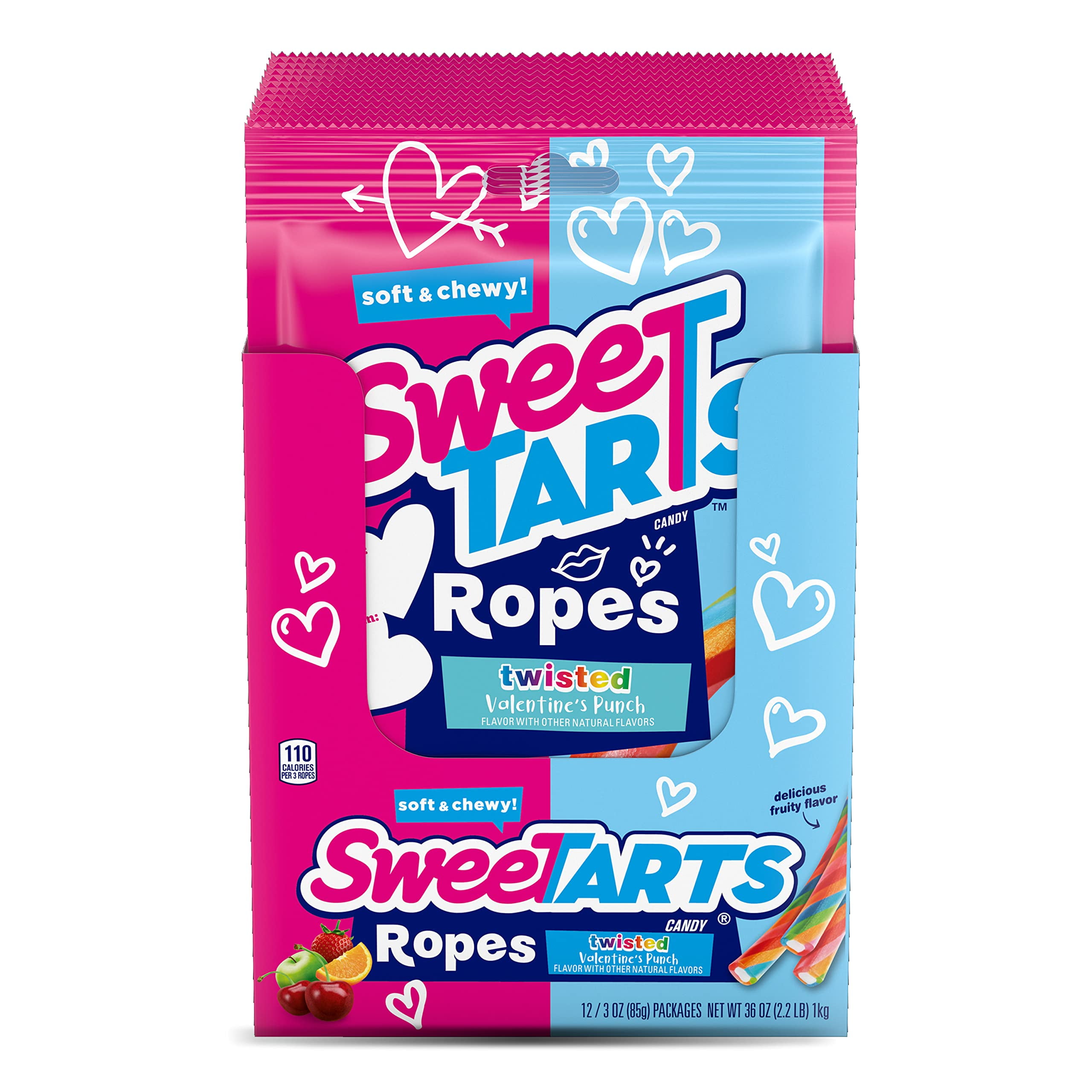 Sweetarts Ropes Valentine’S Day Candy, Twisted Rainbow Valentine,S ...