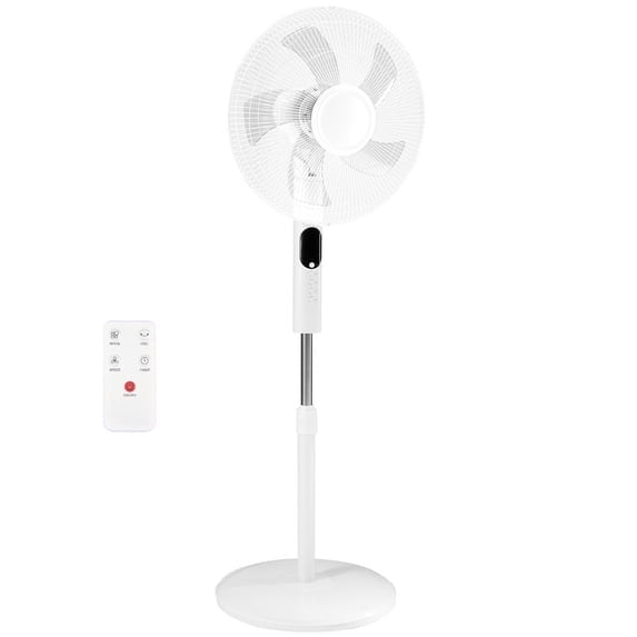 Sweetcrispy 16" Pedestal Fan with Remote, 3-Speed, 80° Oscillating ...