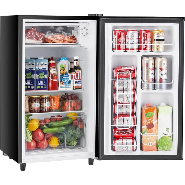 Sweetcrispy 3.2 Cu.Ft Mini Fridge with Freezer Small Refrigerator ...