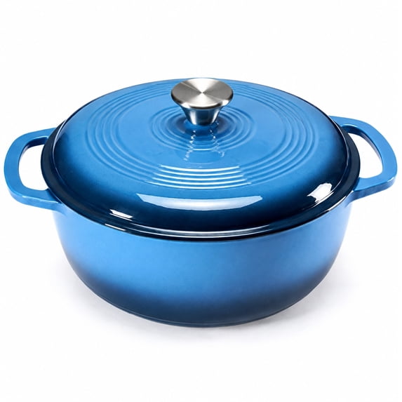 Sweetcrispy 6 Quart Enameled Cast Iron Dutch Oven, Moisture-Locking Lid ...