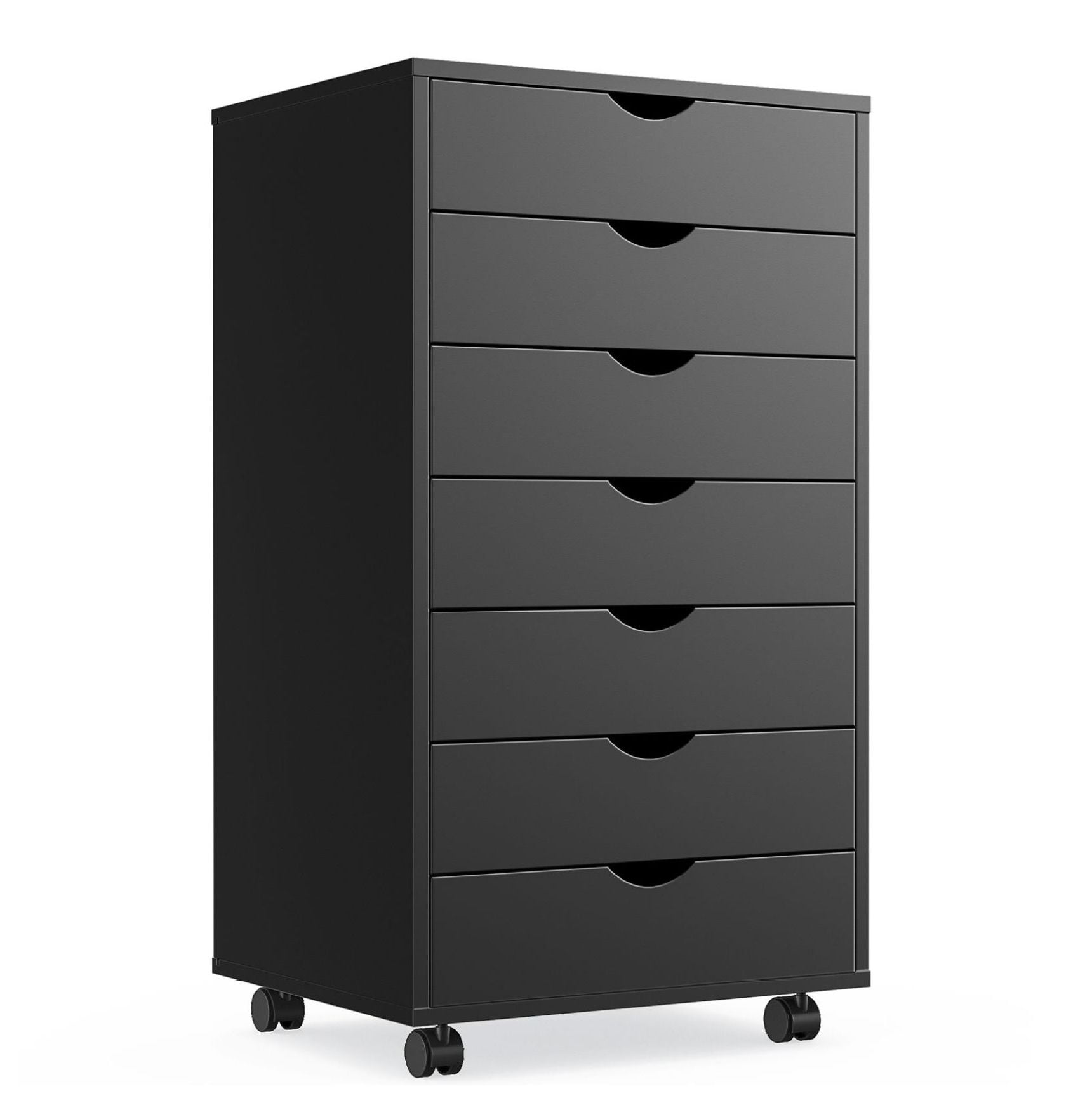 Sweetcrispy 7 Drawer Chest - Storage Cabinets with Wheels Dressers Wood ...