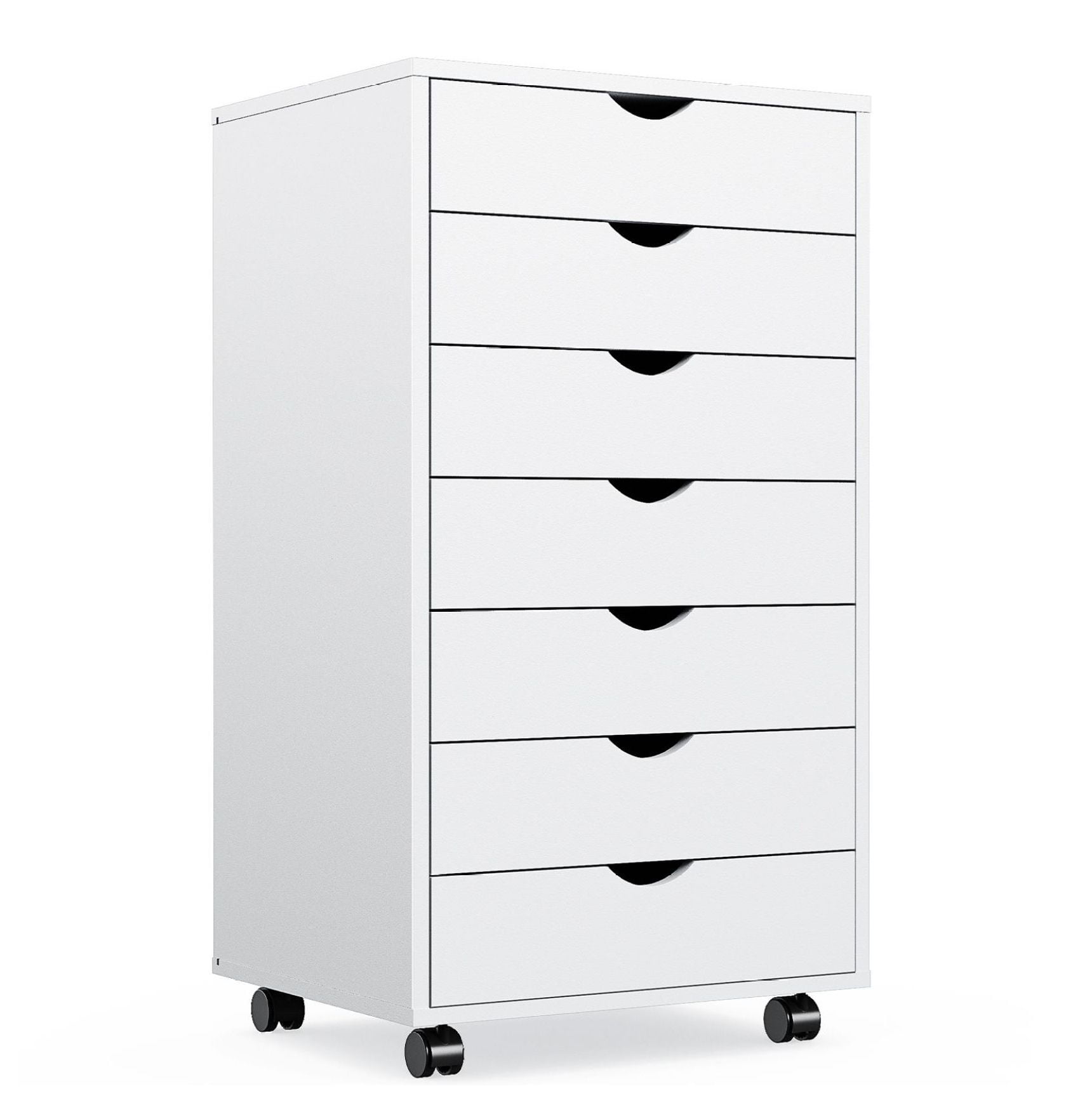 Sweetcrispy 7 Drawer Chest - Storage Cabinets with Wheels Dressers Wood ...