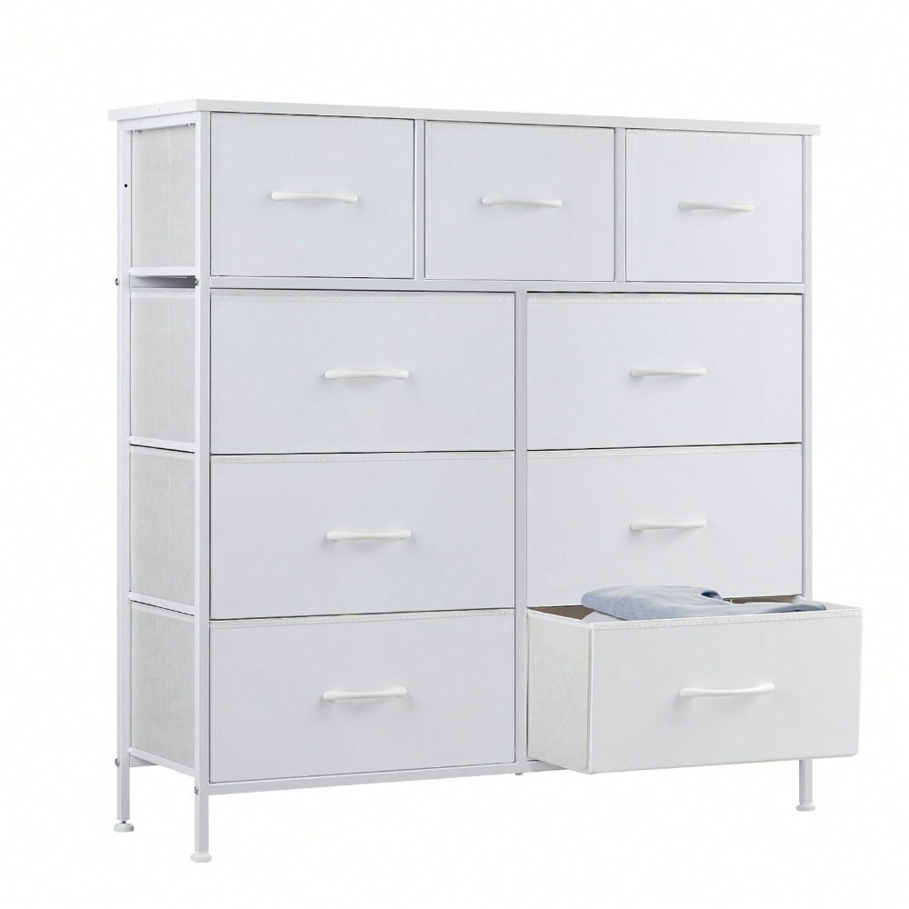 Sweetcrispy 9-Tall Fabric Clothes Cabinet - Wood Top, Steel Frame ...