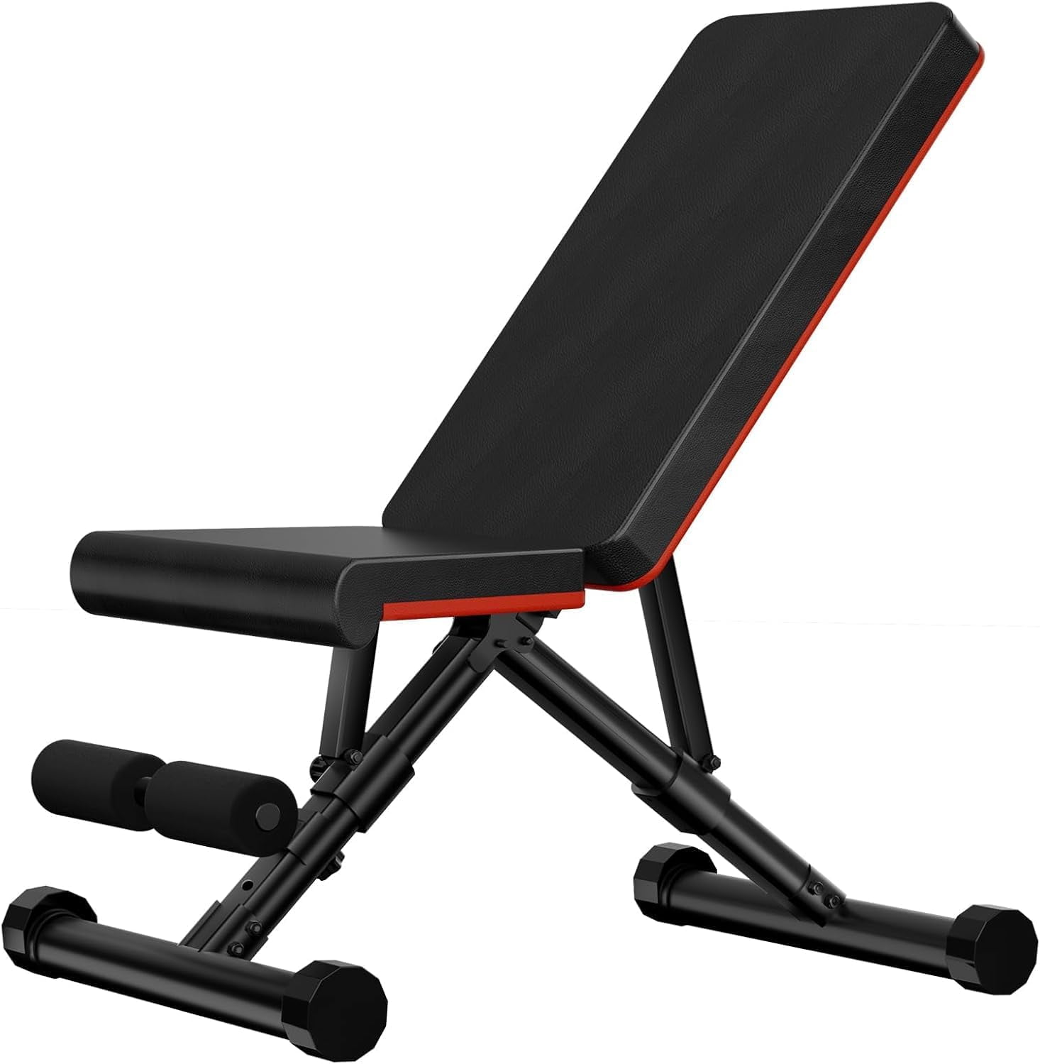 Sweetcrispy Ajustable Weight Bench for Home Gym, Foldable Workout Bench ...