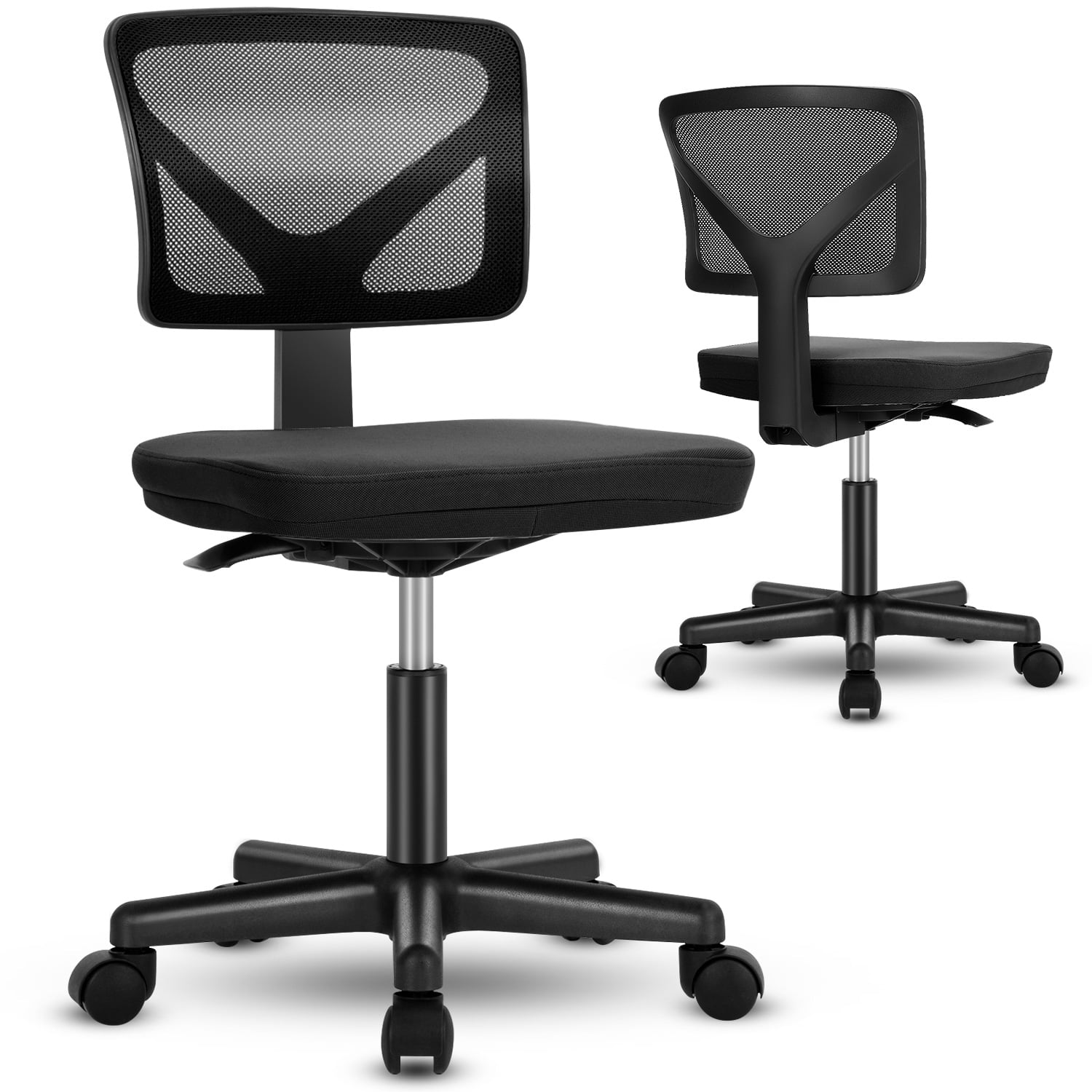 Ergonomic Office Chair Sweetcrispy Armless Desk Chair Small Home Office ...