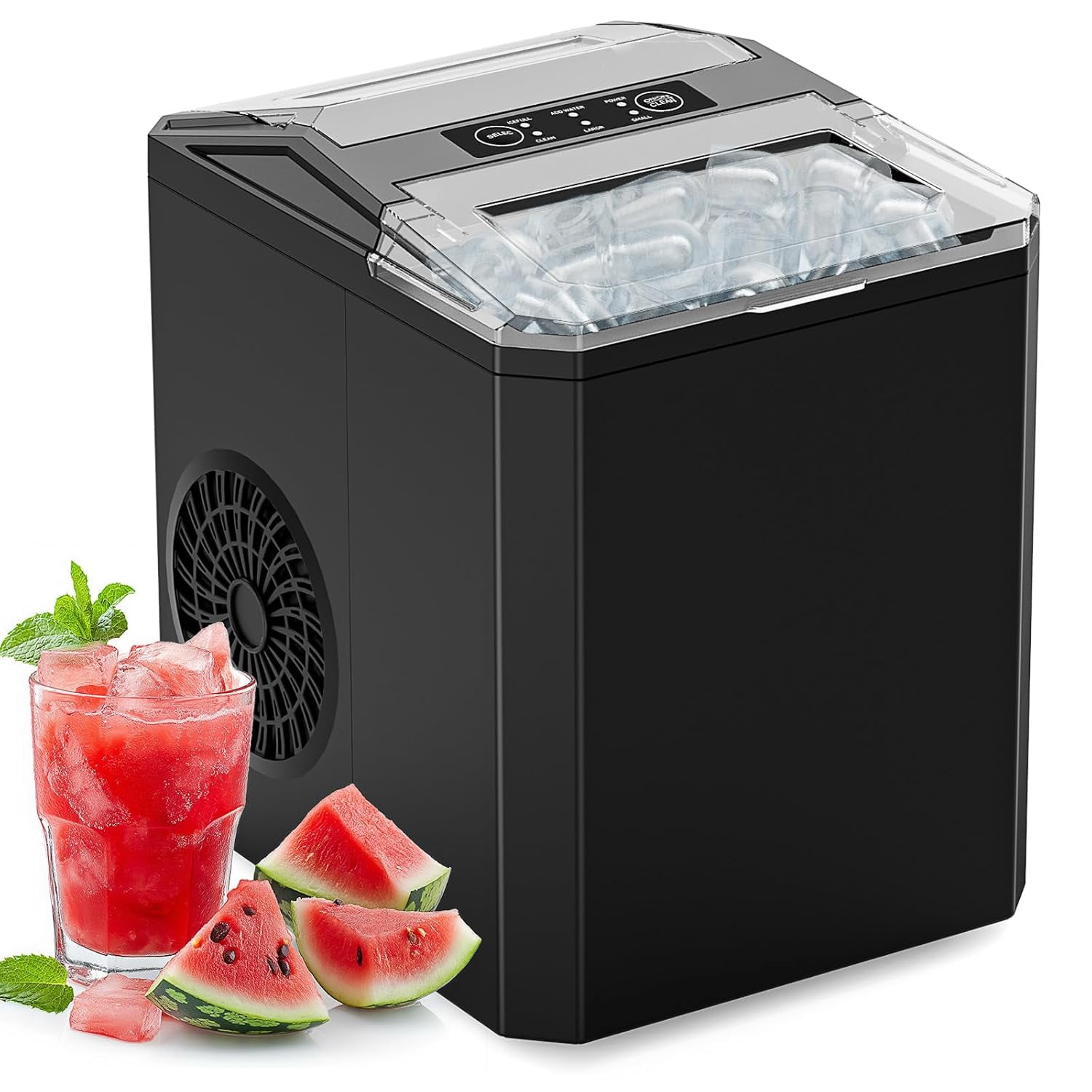 Sweetcrispy Countertop Ice Maker, Portable Ice Machine Self-Cleaning, 9 ...