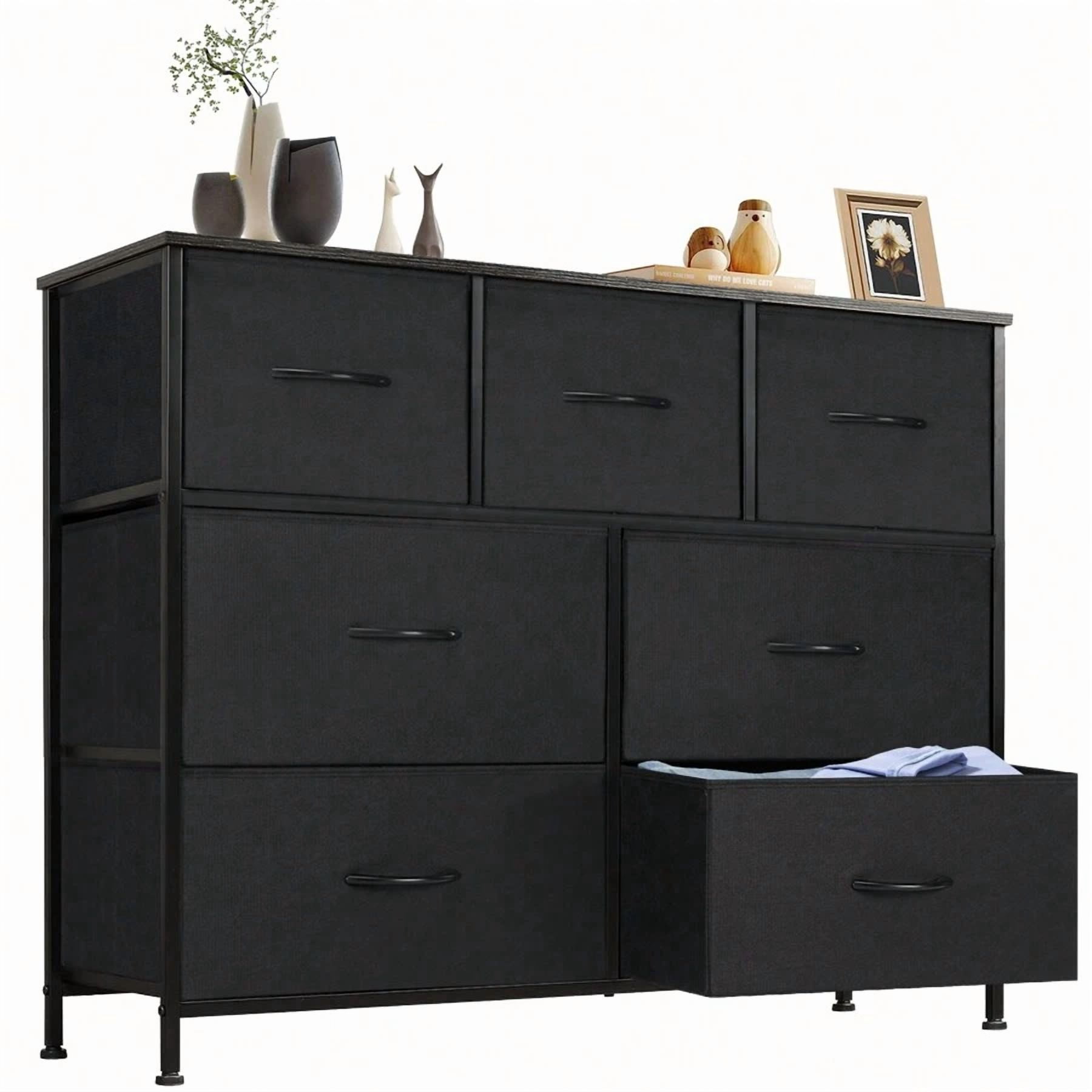 Sweetcrispy Desser For Bedroom With 7 Fabric Drawers Organizer Storage ...