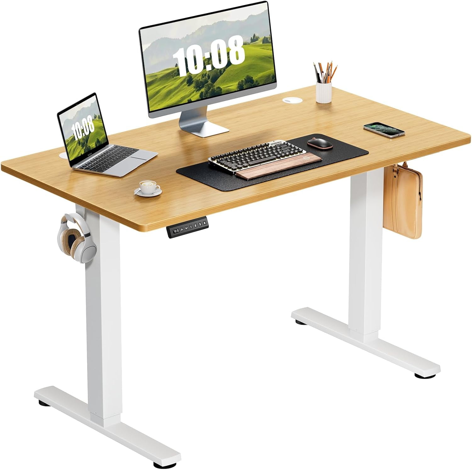 Sweetcrispy Electric Adjustable Height Standing Desk - 40 x 24 inch Sit ...