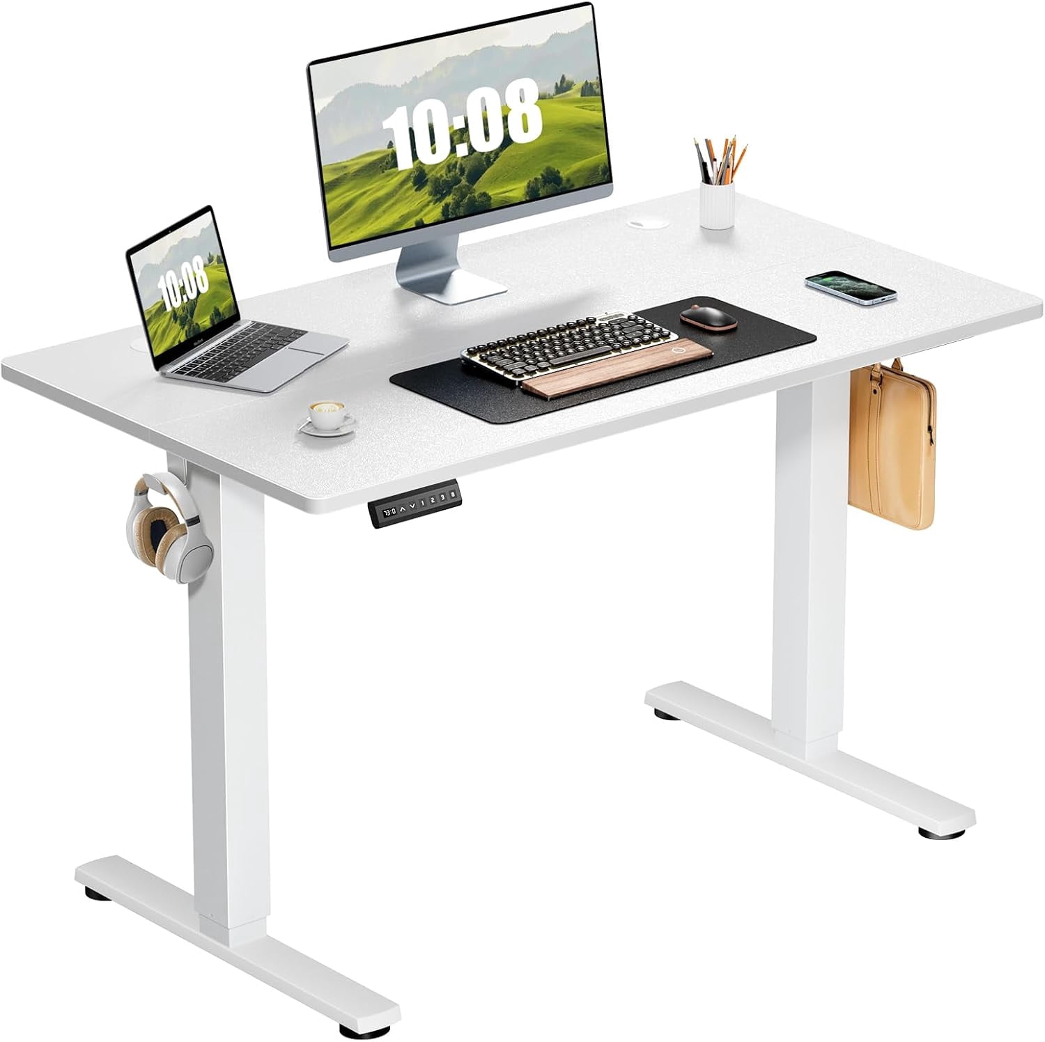 Sweetcrispy Electric Adjustable Height Standing Desk - 40 x 24 inch Sit ...
