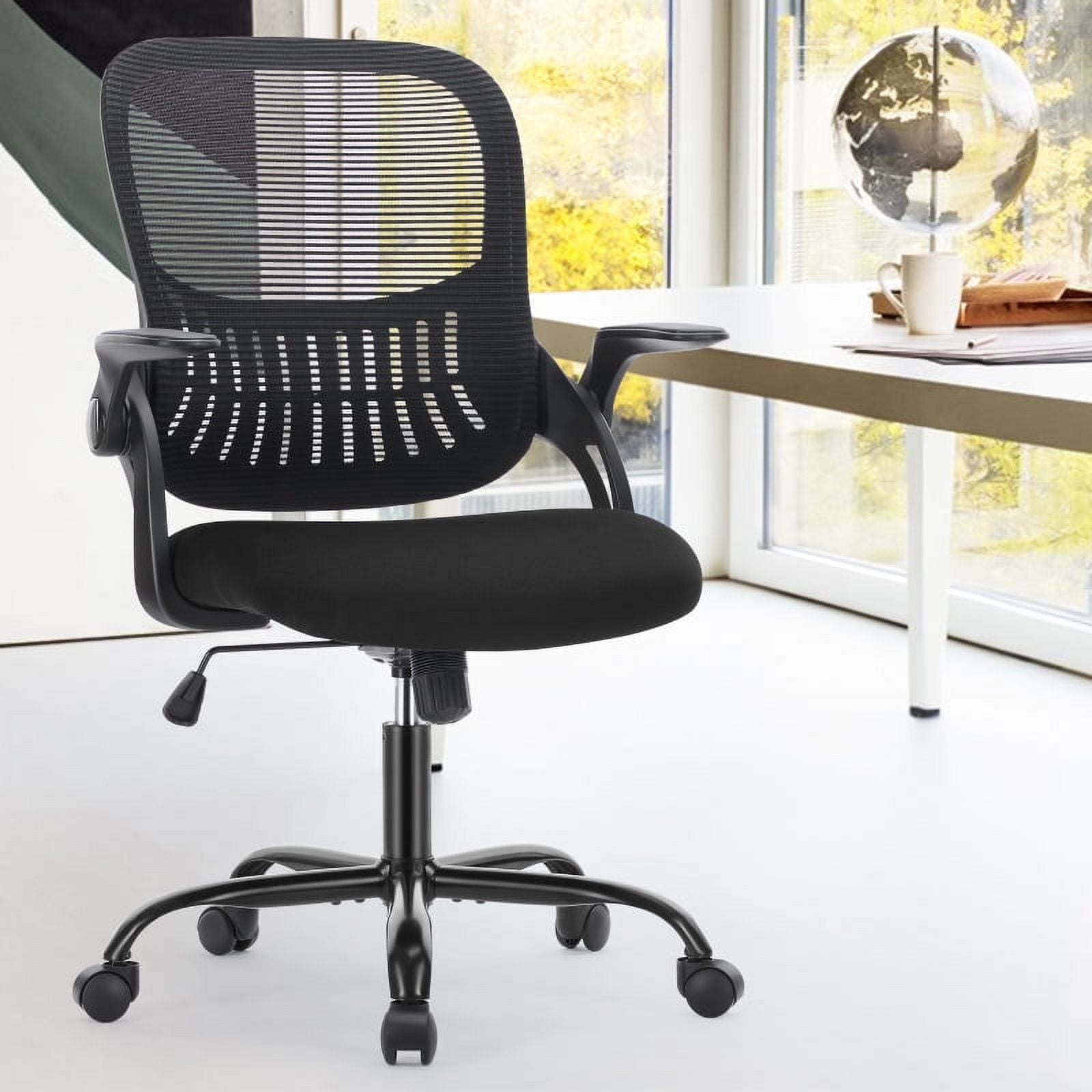 Sweetcrispy Ergonomic Office Chair Home Desk Mesh Chair with Fixed ...