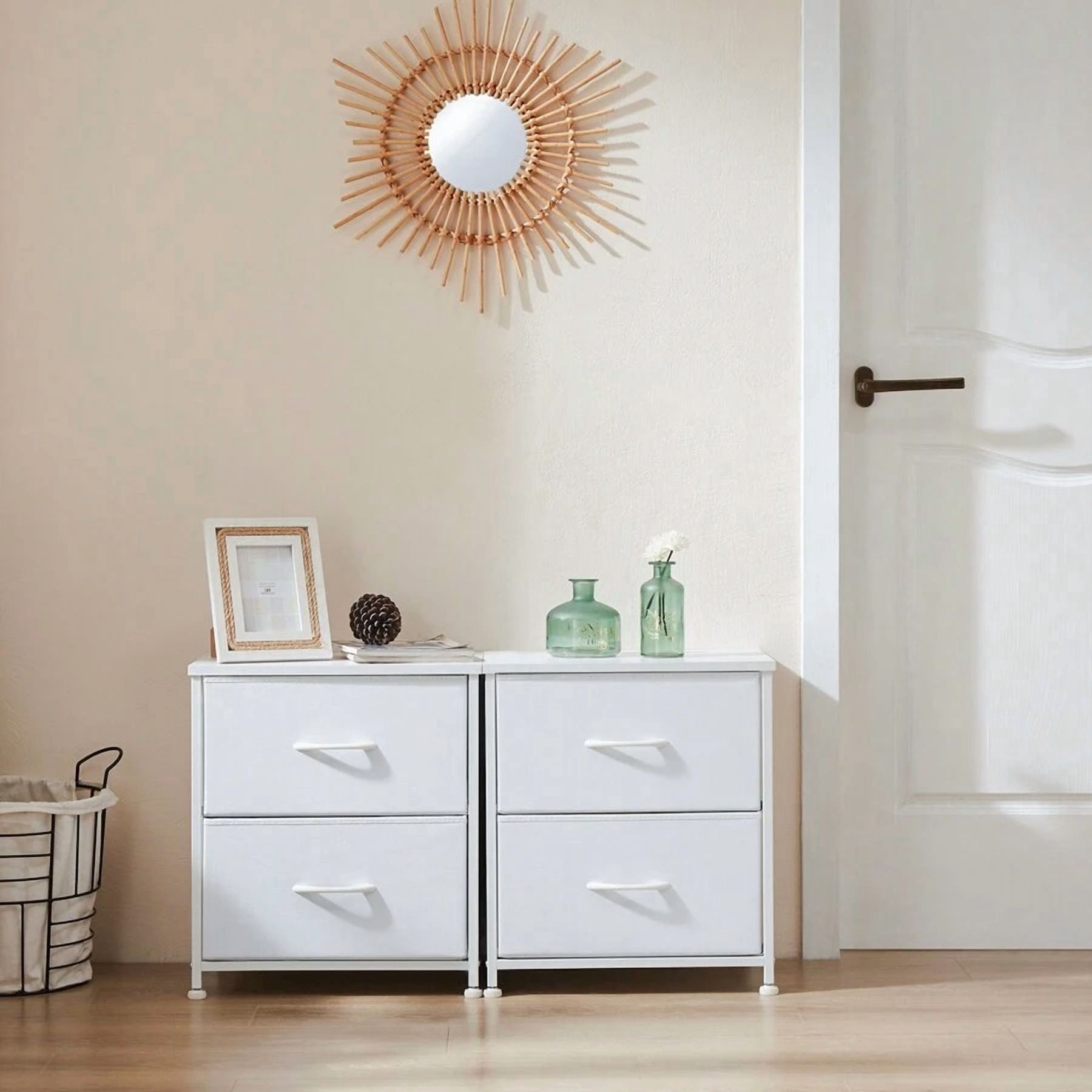 Sweetcrispy Sweetcrispy Nightstand Set Of 2, End Tables With 2 Storage ...