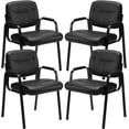 JOINSUN Waiting Room Chairs No Wheels Set of 4, Leather Stationary ...