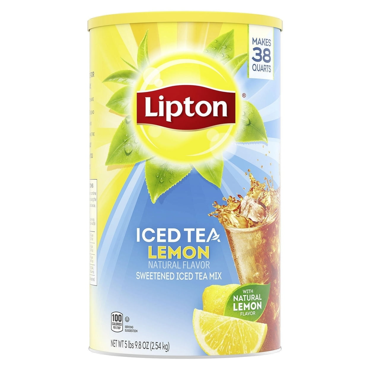 Lipton Instant Sweetened Iced Tea Mix, Lemon Flavor, Makes 38 Quarts ...