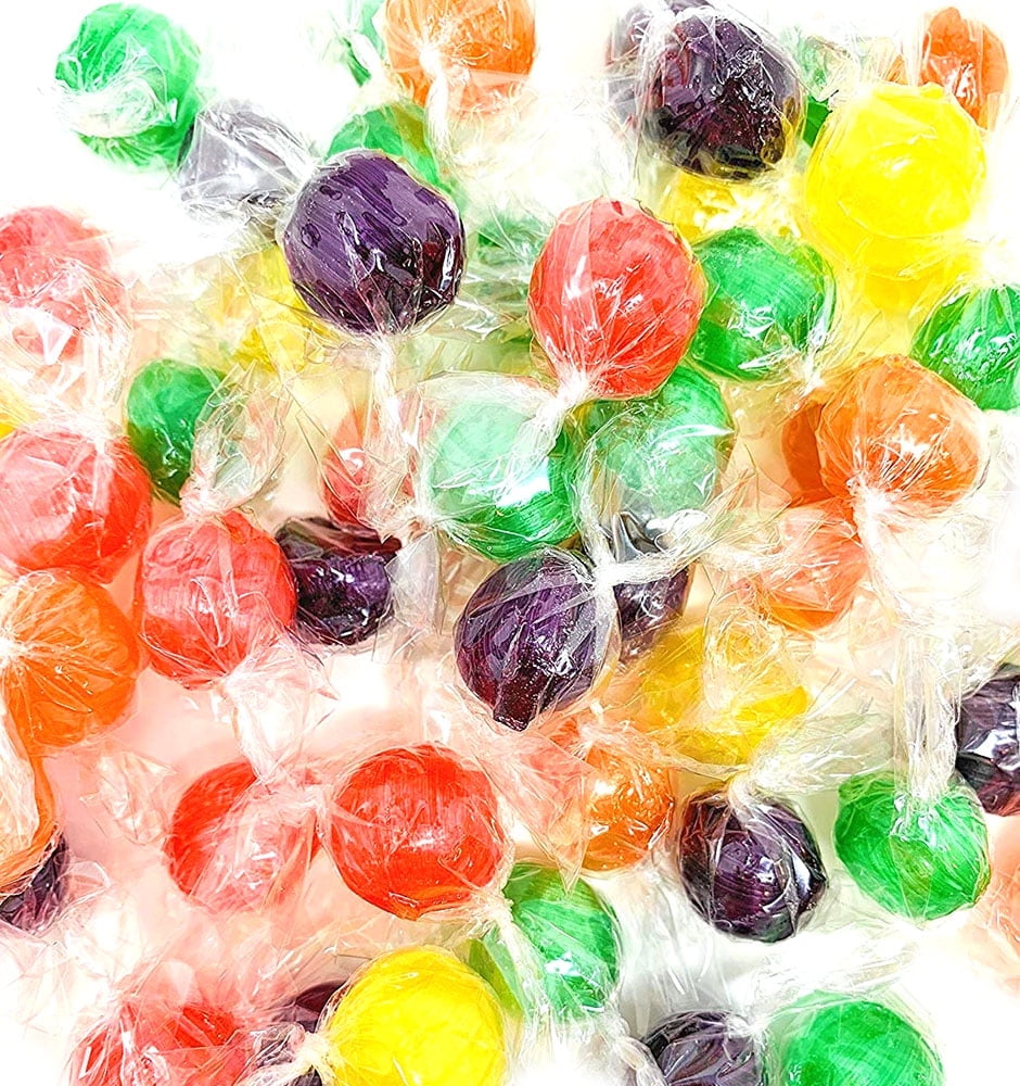 Sweetgourmet Traditional Sour Fruit Balls | Bulk Hard Candy Wrapped | 4 ...