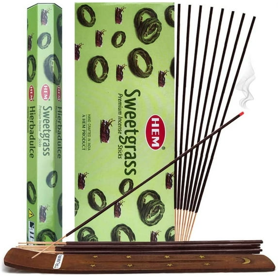 Sweetgrass Incense Sticks And Incense Stick Holder Bundle Insence ...