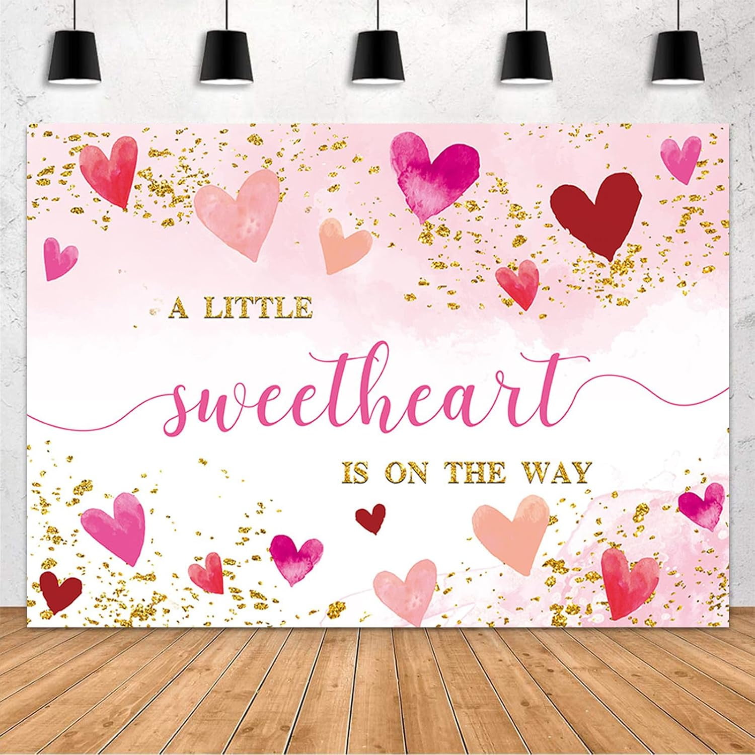 Sweetheart Baby Shower Backdrop Valentines Baby Shower Decoration ...