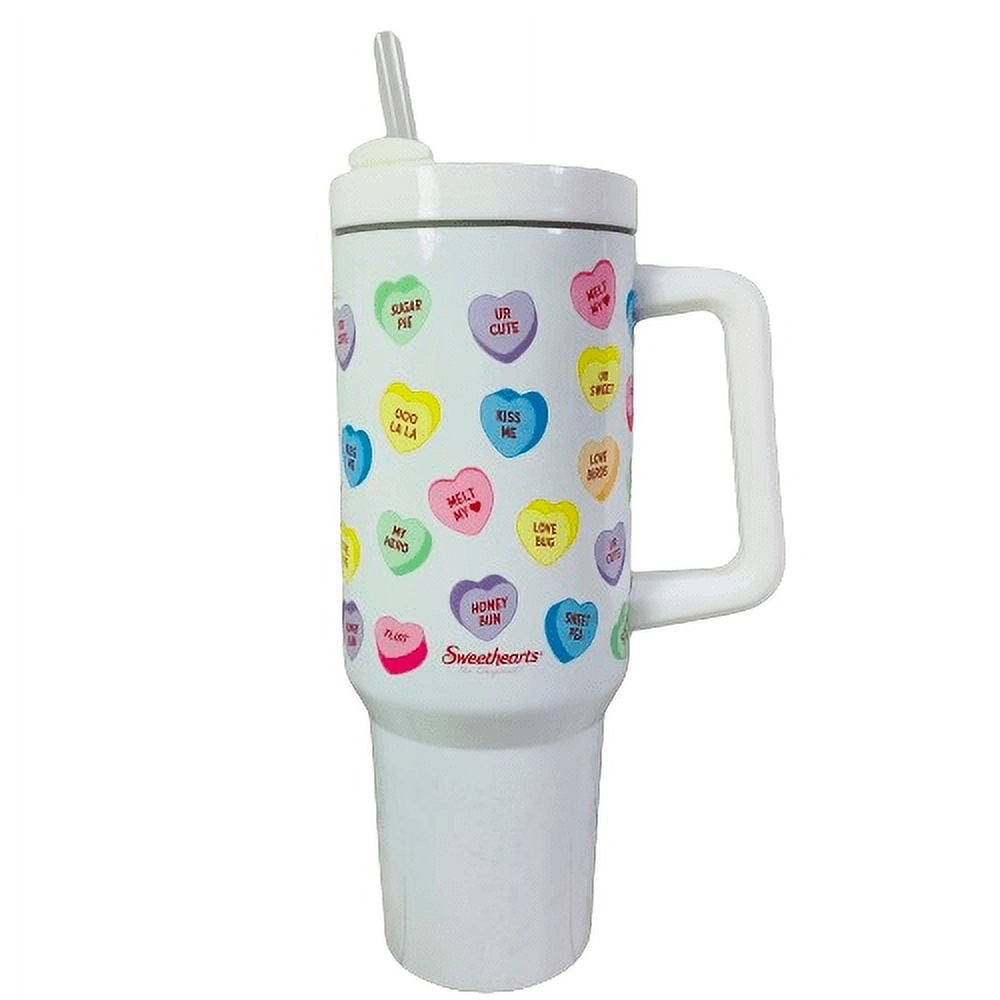 Sweethearts 40oz Stainless Steel Tumbler with Straw - Valentine's Day ...