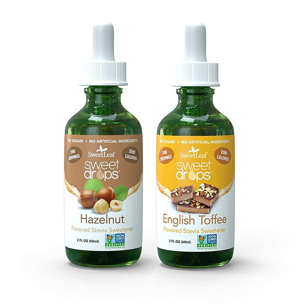 Sweetleaf Sweet Drops Flavored Stevia Sweetener Hazelnut & English ...