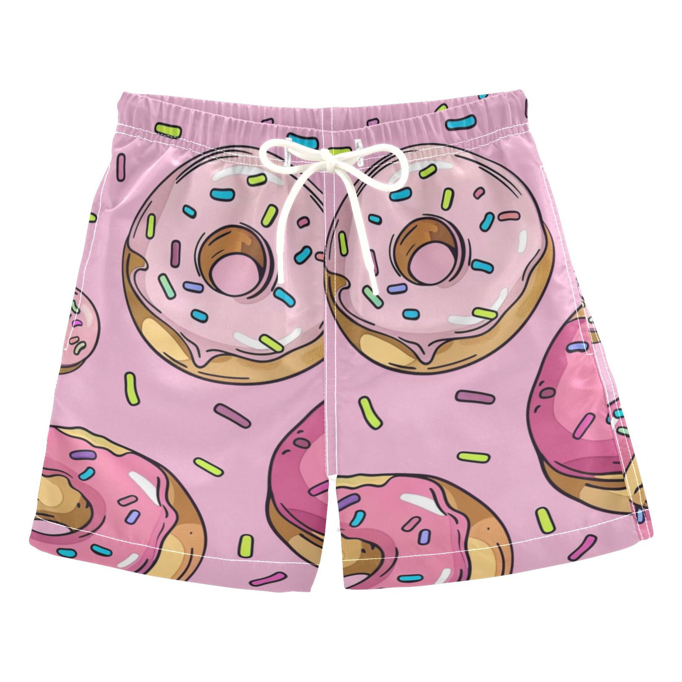 Sweetmeats Cartoon Donuts Boys' Swim Trunks Board Shorts Beach Pants ...