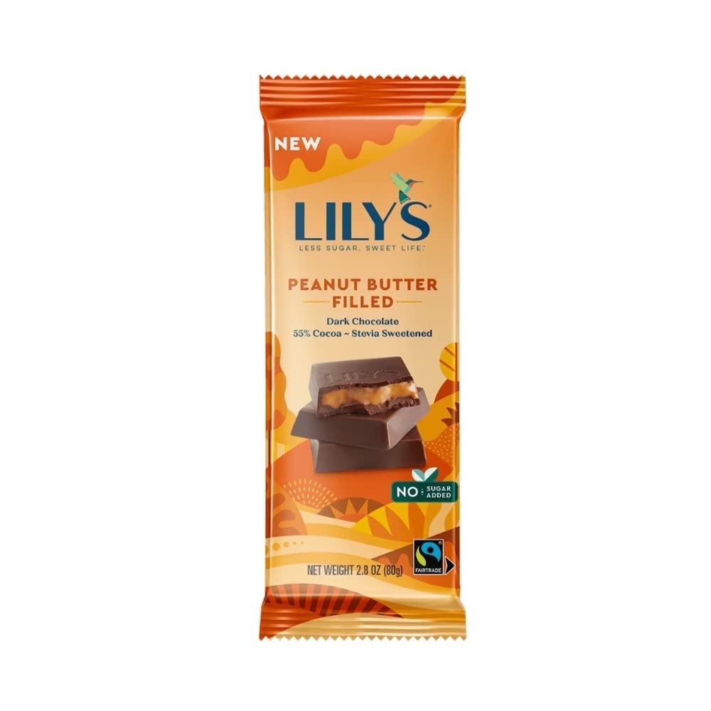 Sweets Creamy Peanut Butter Filled Dark Chocolate Bar 2.8 oz Pack of 3 ...
