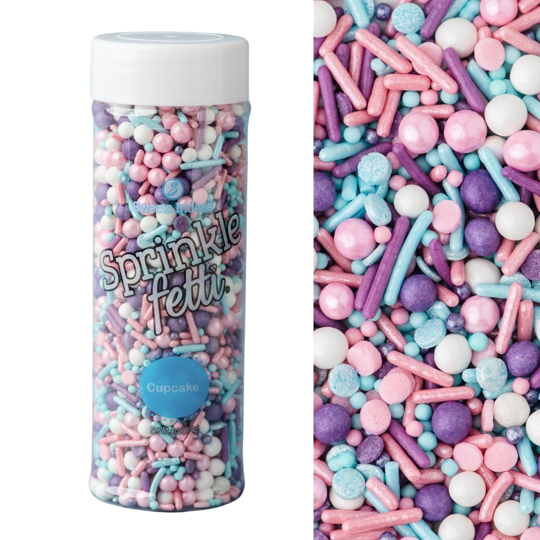 Sweets Indeed Sprinkles, Cupcake BDF32 Edible Sprinkle Mix, Perfect for Cake Decorations, Baking ...