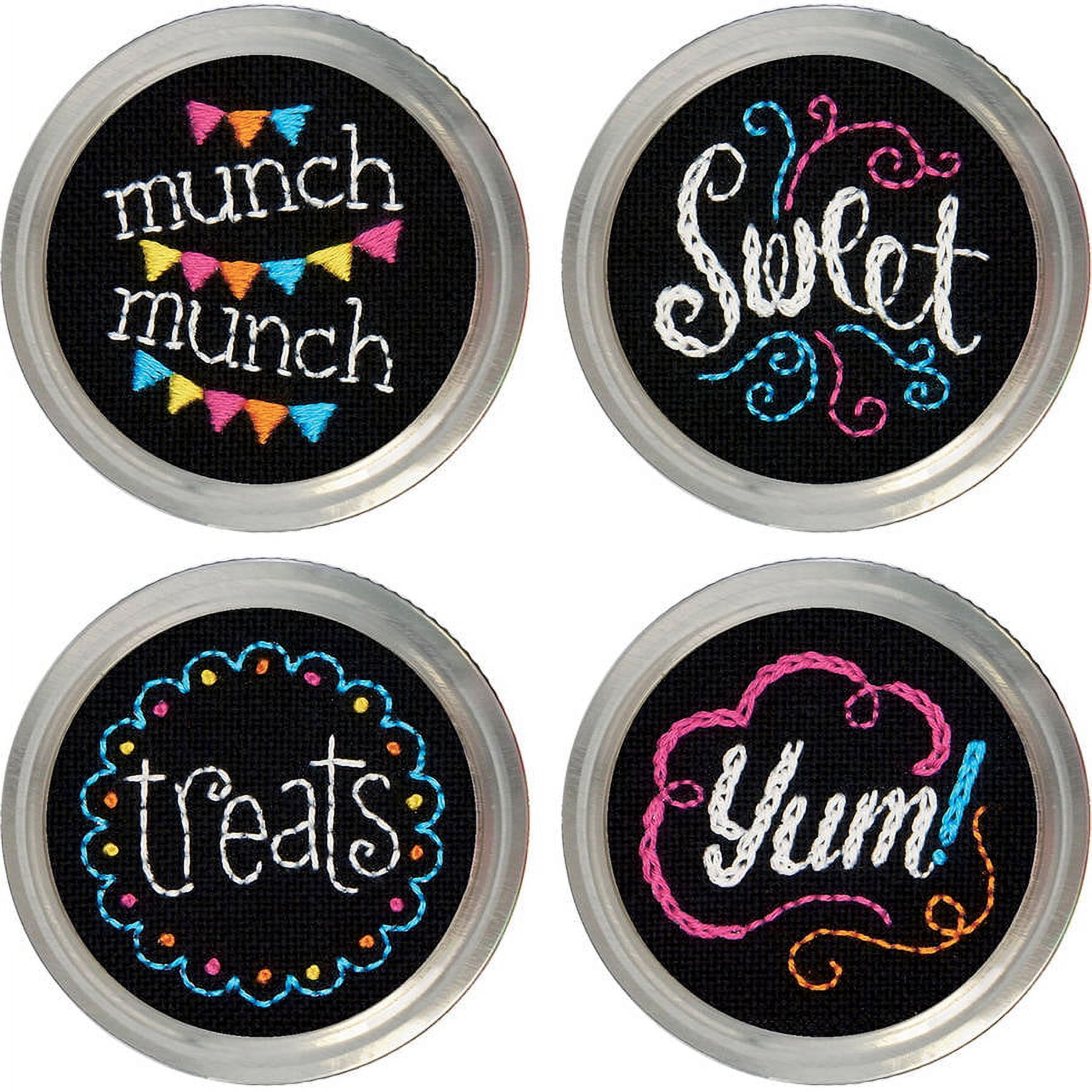 Sweets Jar Topper Embroidery Kit-Set Of 4, Pk 3, Dimensions - Walmart.com
