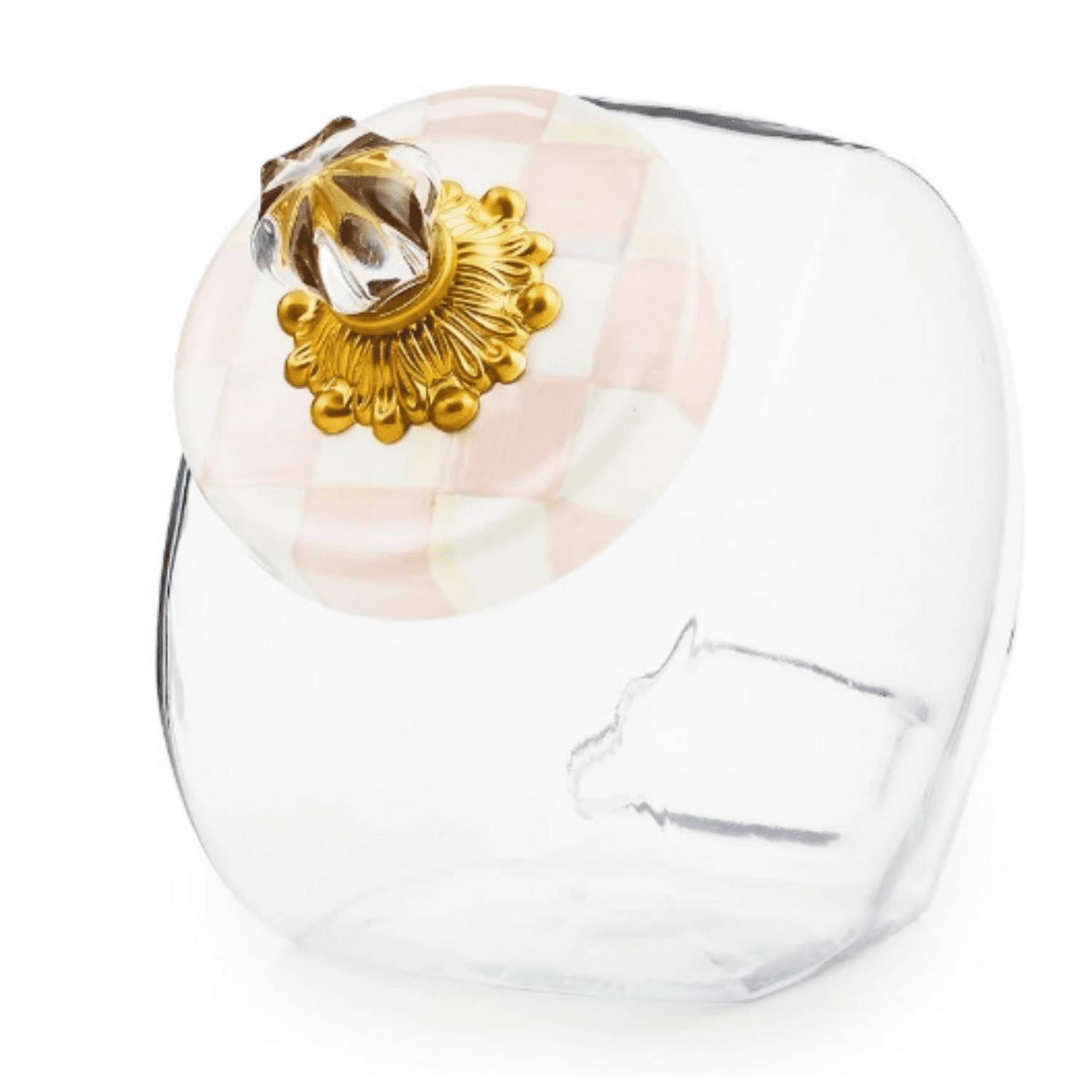Sweets Jar with Enamel Lid, Small Glass Cookie Jar or Kitchen Jar, 0.5 ...