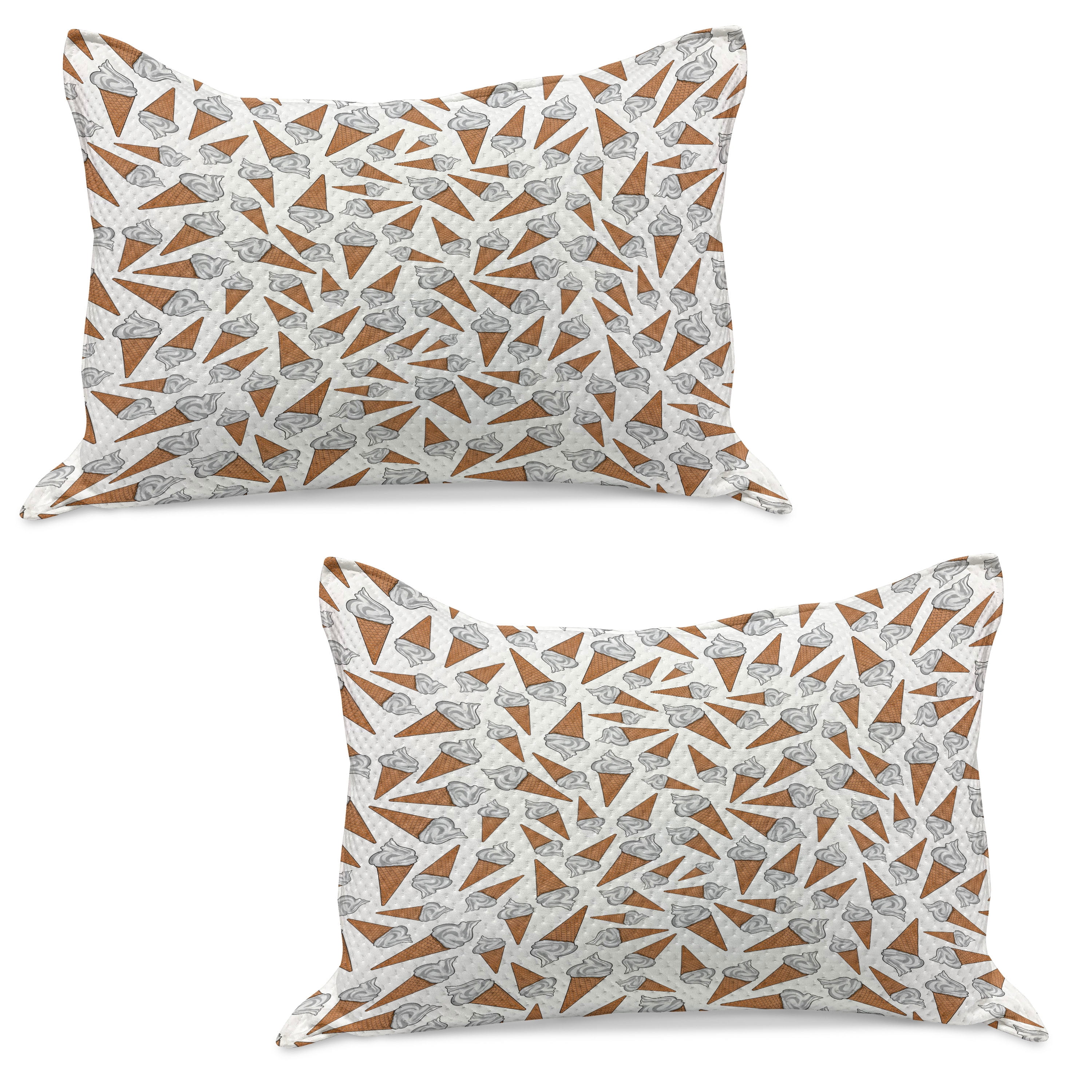 Sweets Knitted Quilt Pillowcover Set of 2, Takeaway Vanilla Ice Cream ...