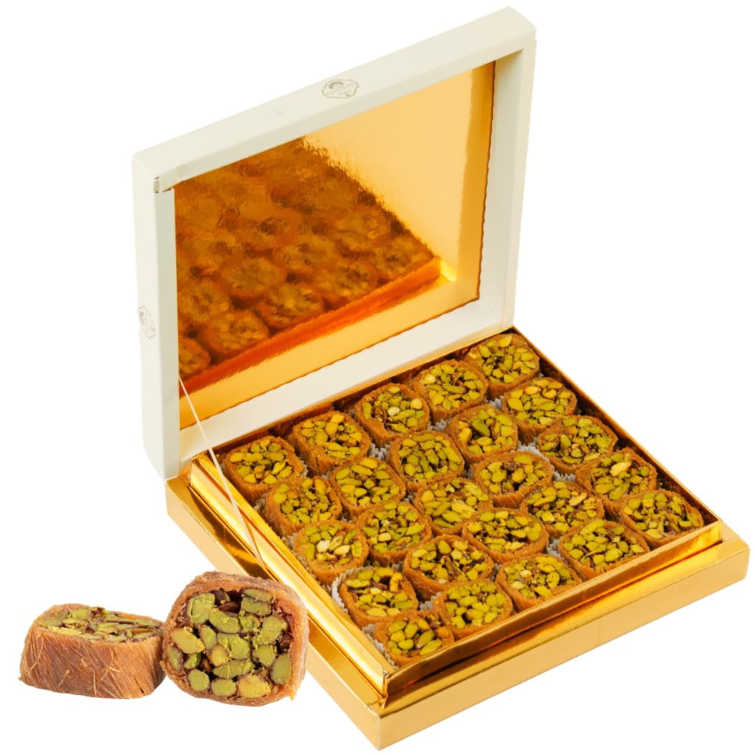 Sweets Pistachio Baklava Authentic Arabic Baklava Gift Box - 500g ...