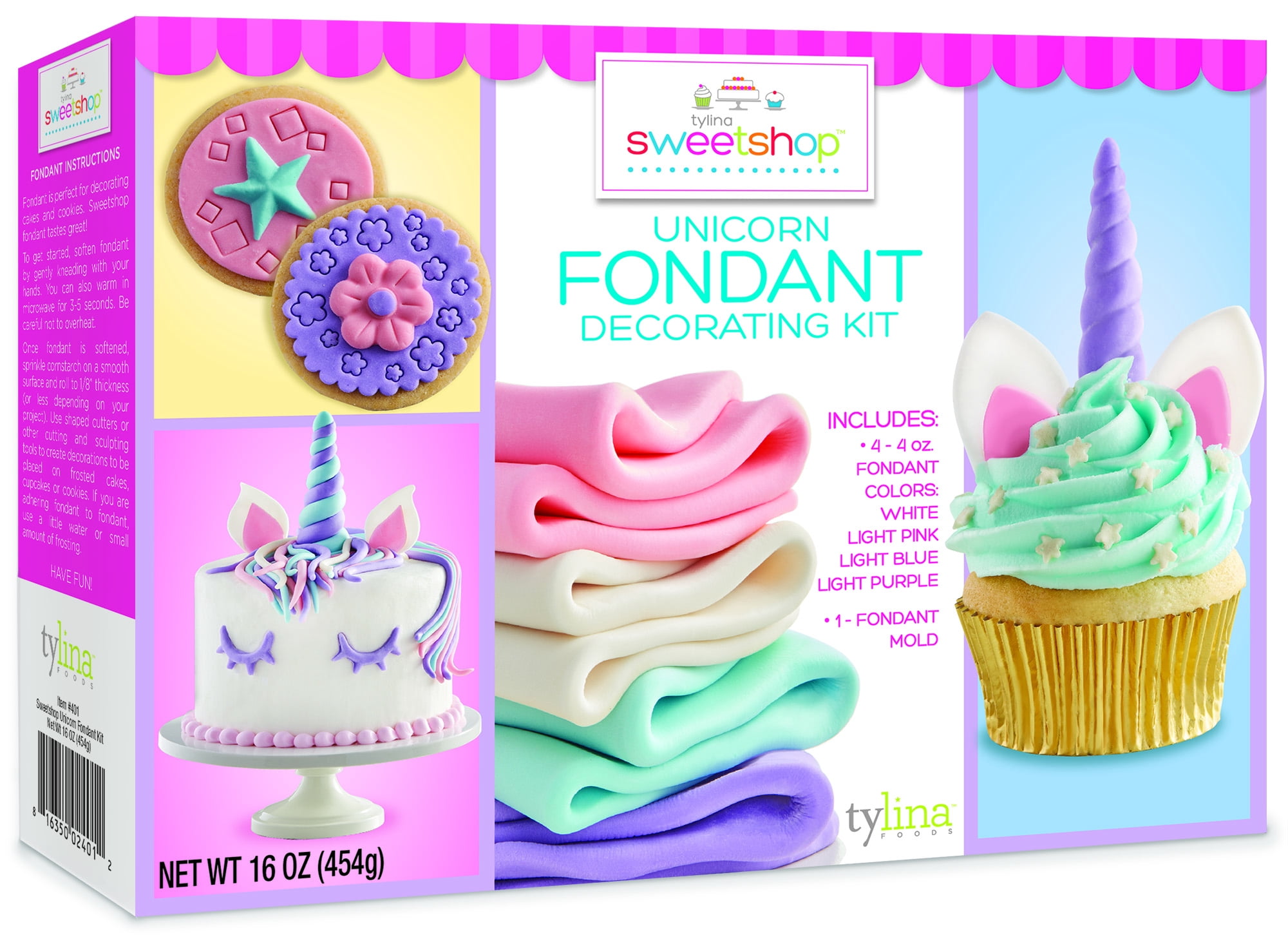 Sweetshop Everyday Unicorn Fondant Kit - Cake Decoration - Walmart.com
