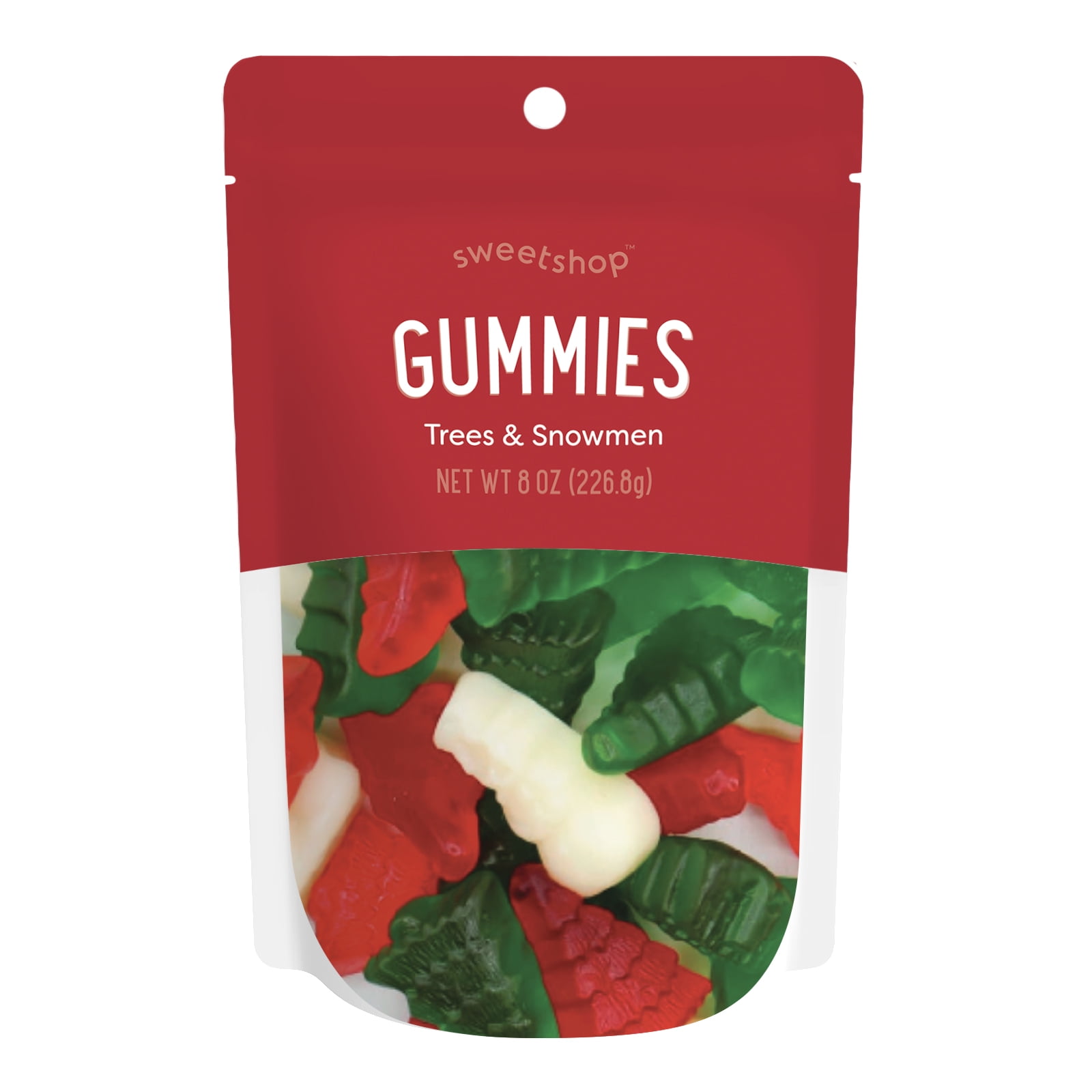 Sweetshop Gummies Green and Red Trees & Snowmen, 8oz - Walmart.com
