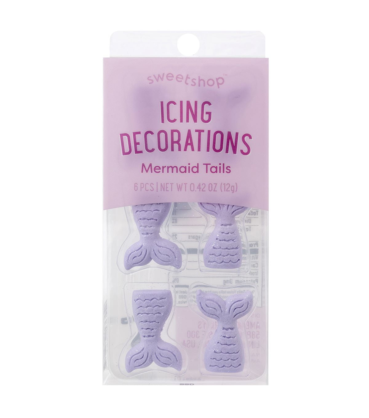 Sweetshop Purple Mermaid Tails Icing Decorations, 6 Pieces - Walmart.com