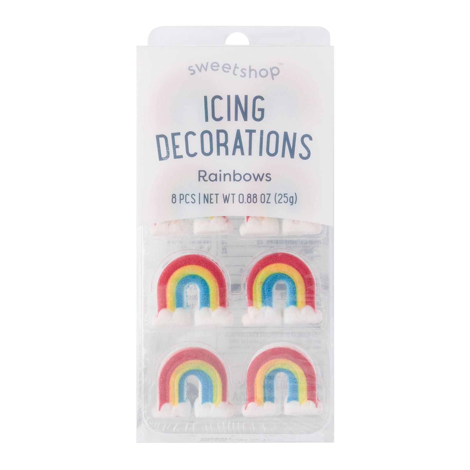 Sweetshop Rainbow Icing Decorations, 8 Pieces - Walmart.com