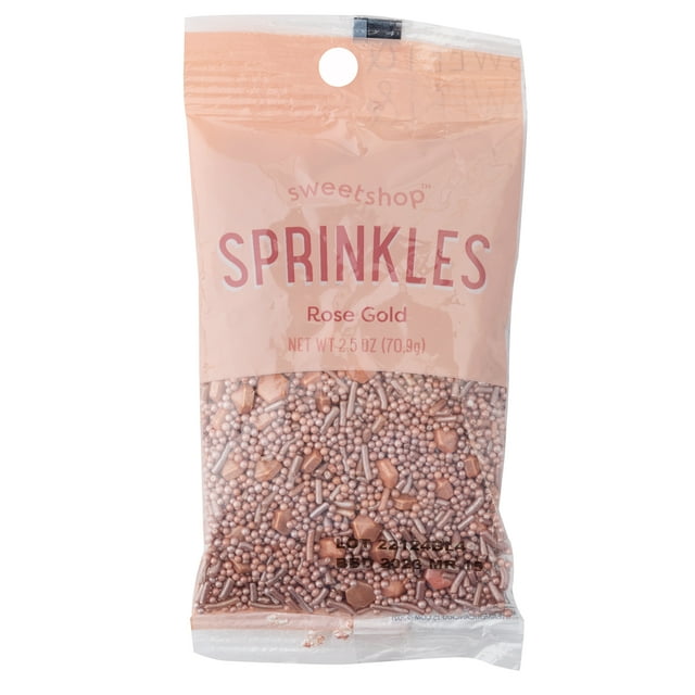 Sweetshop Rose Gold Sprinkle Mix, 2.5oz - Dessert Toppings - Walmart.com