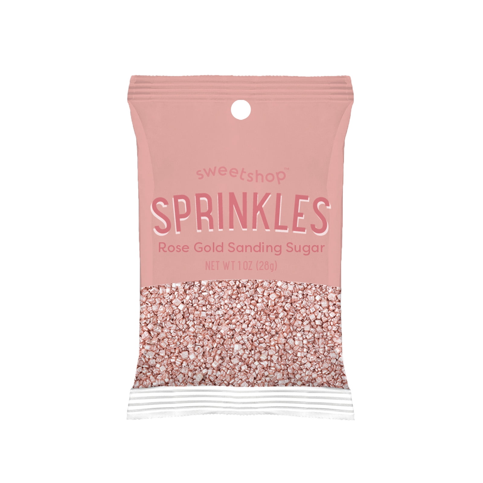 Sweetshop Sanding Sugar Rose Gold Sprinkles, 1oz Dessert Toppings ...