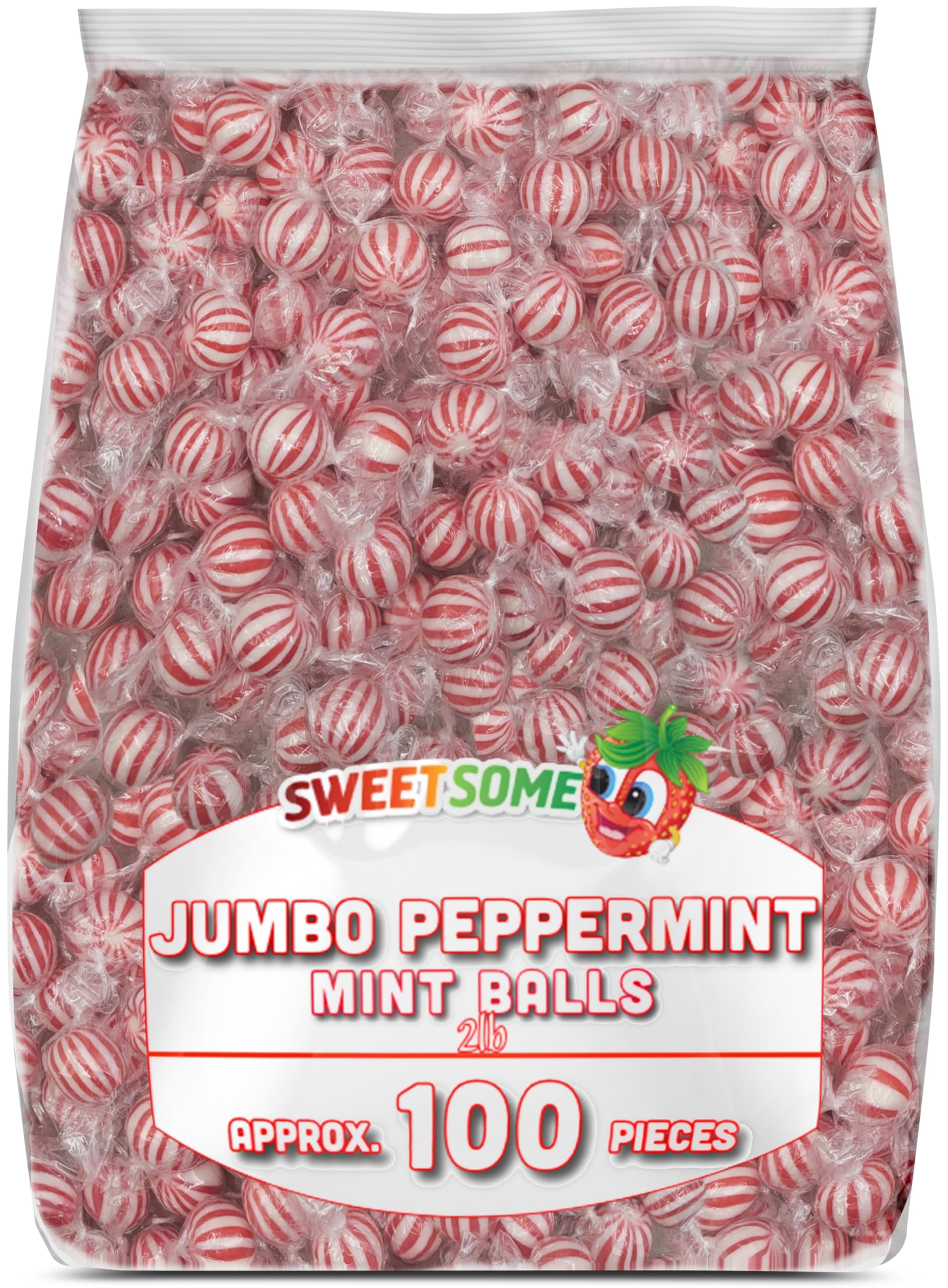 Sweetsome Peppermint Hard Candy BCF26 Balls, Classic Mint Flavor ...