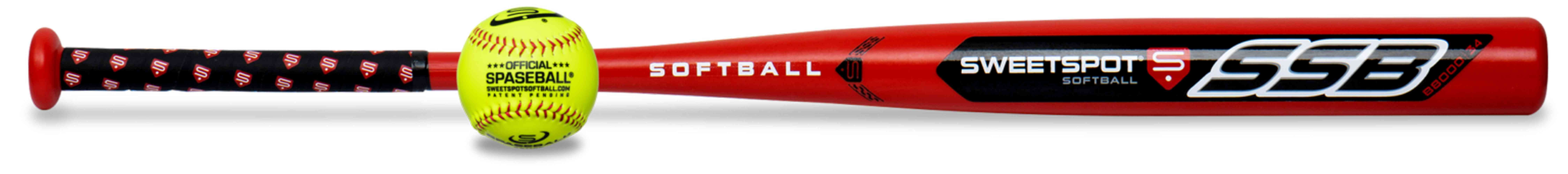 Sweetspot Softball Bat Senior 34" Spaseball Practice Combo - Walmart.com