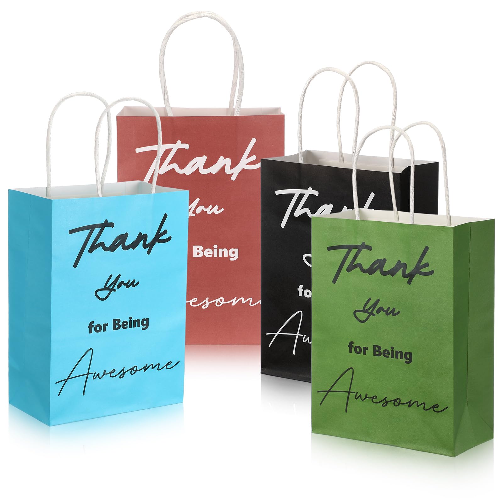 Sweetude 48 Pcs Thank You Gift Bags with Handles Employee Appreciation ...