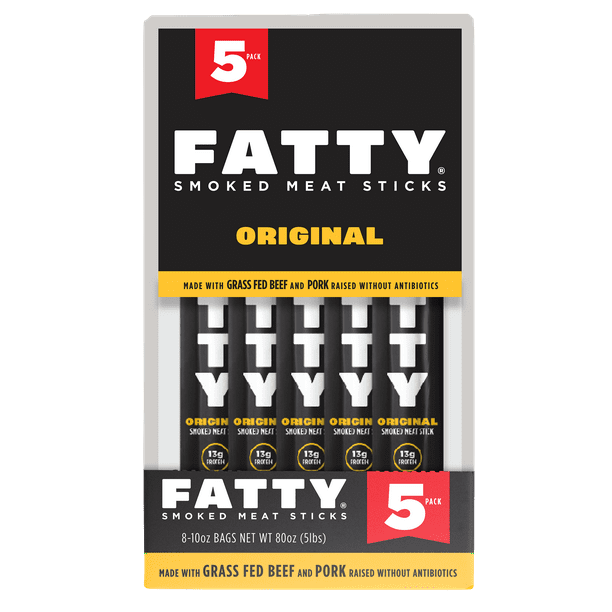 Sweetwood Fatty Co, Jerky & Dried Meat Sticks, Original, 5 Pack ...